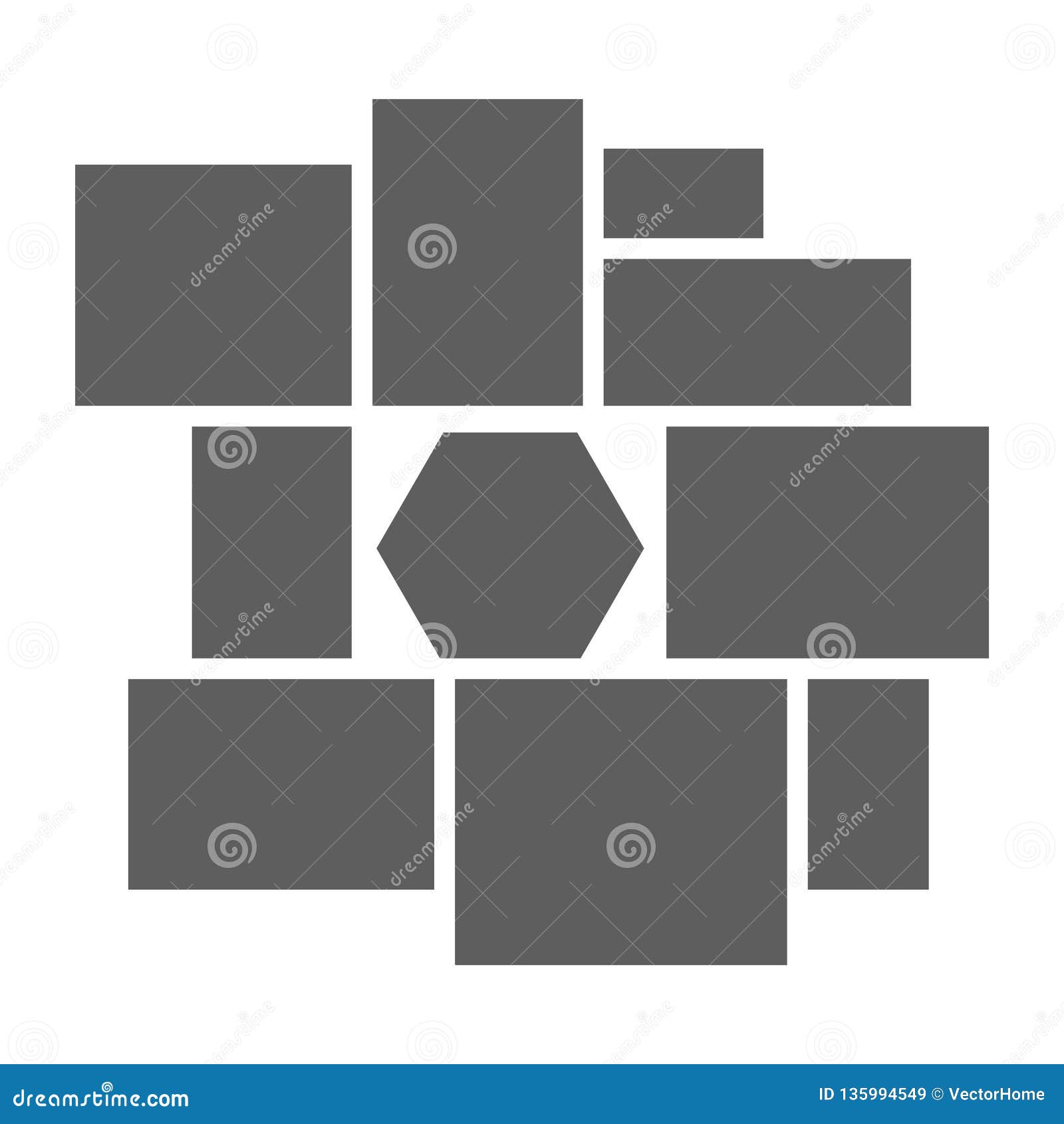 Templates Collage Frames, Vector Illustration Stock Vector ...