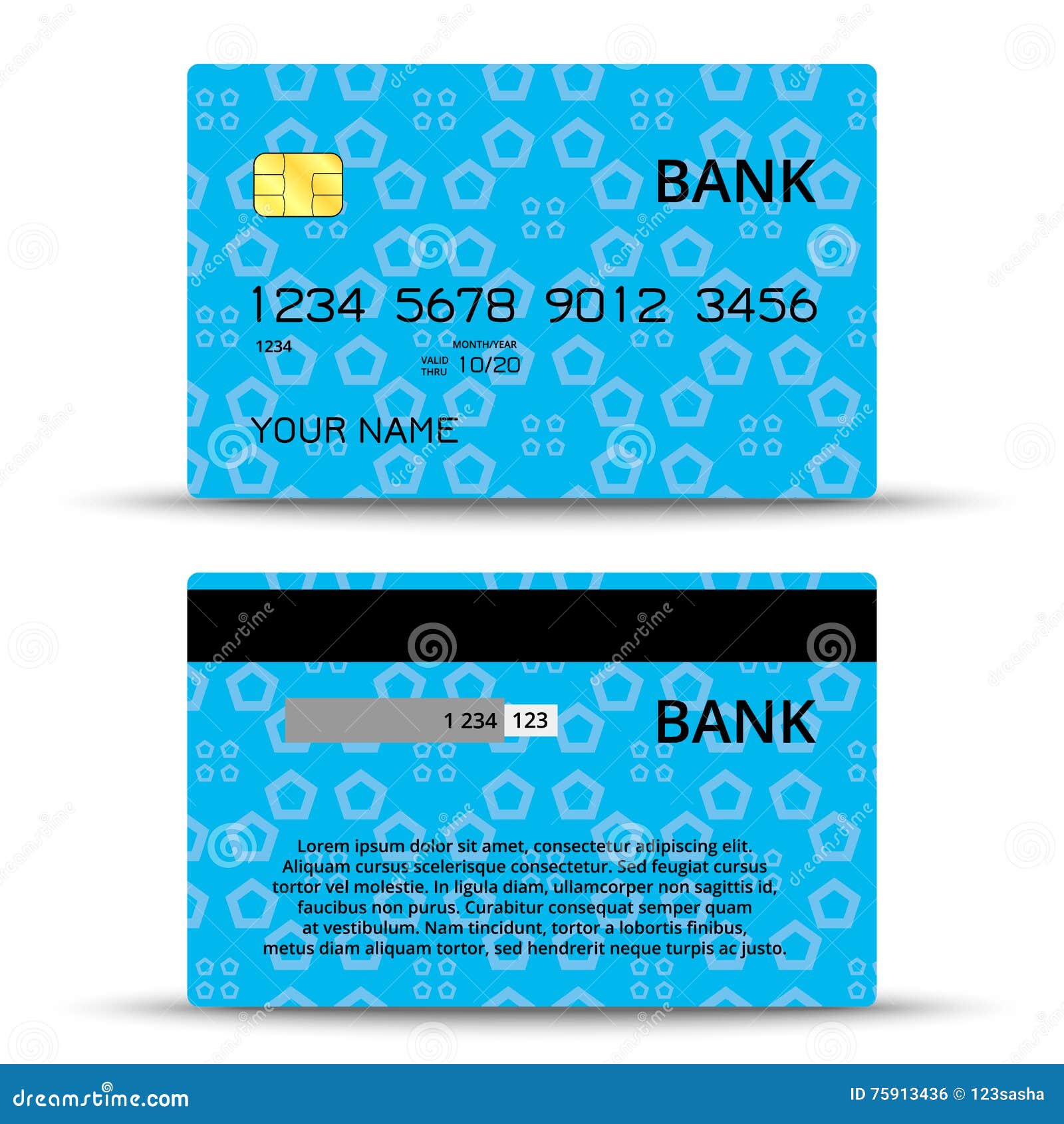 Templates of Credit Cards Design Stock Vector - Illustration of sample ...