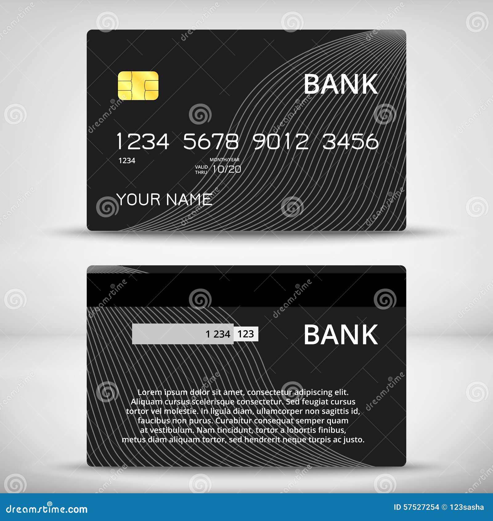 Templates of Credit Cards Design Stock Vector - Illustration of ...