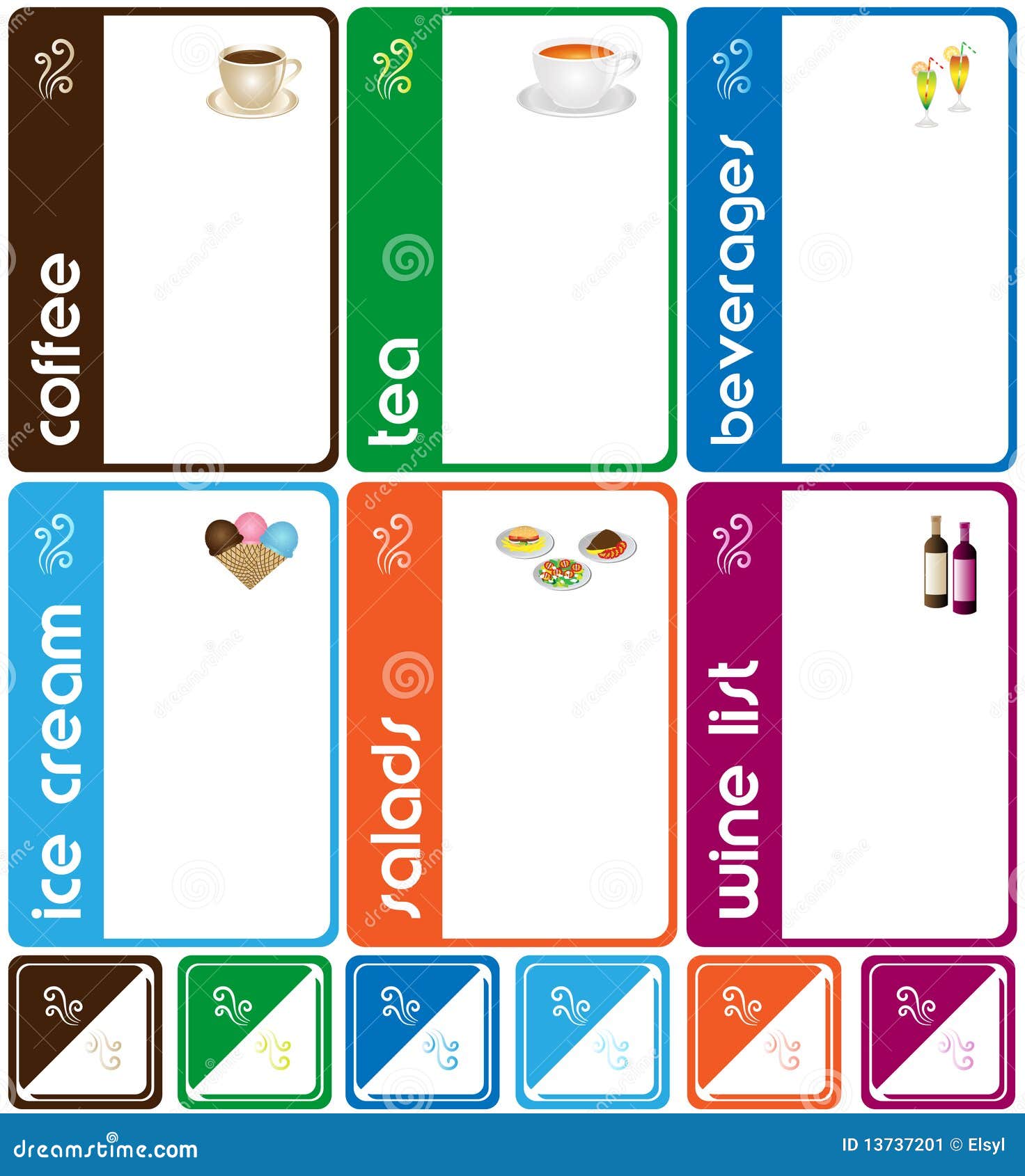 Templates design of menu stock vector. Illustration of bottles - 13737201