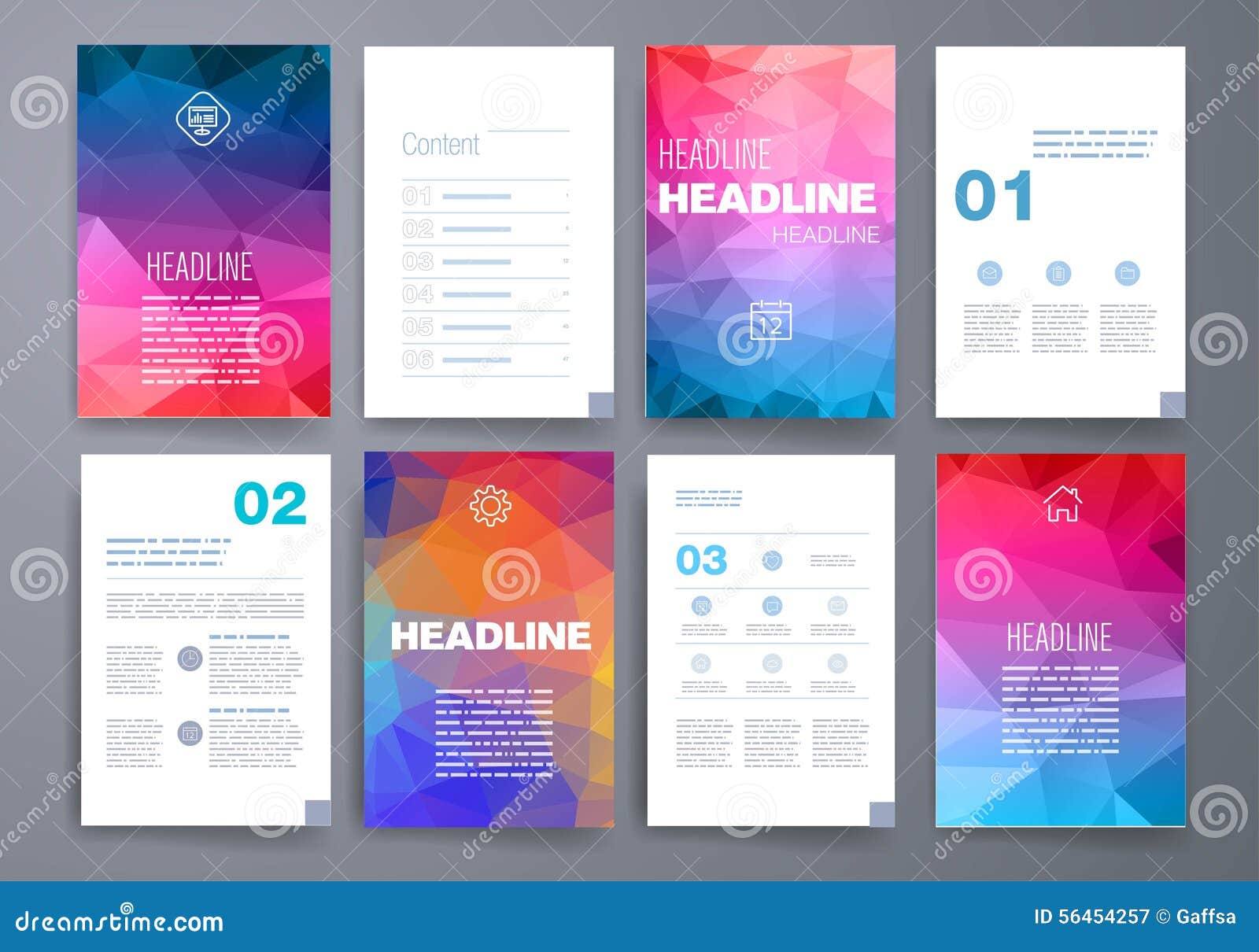 Templates. Design Set of Web, Mail, Brochures Stock Vector ...