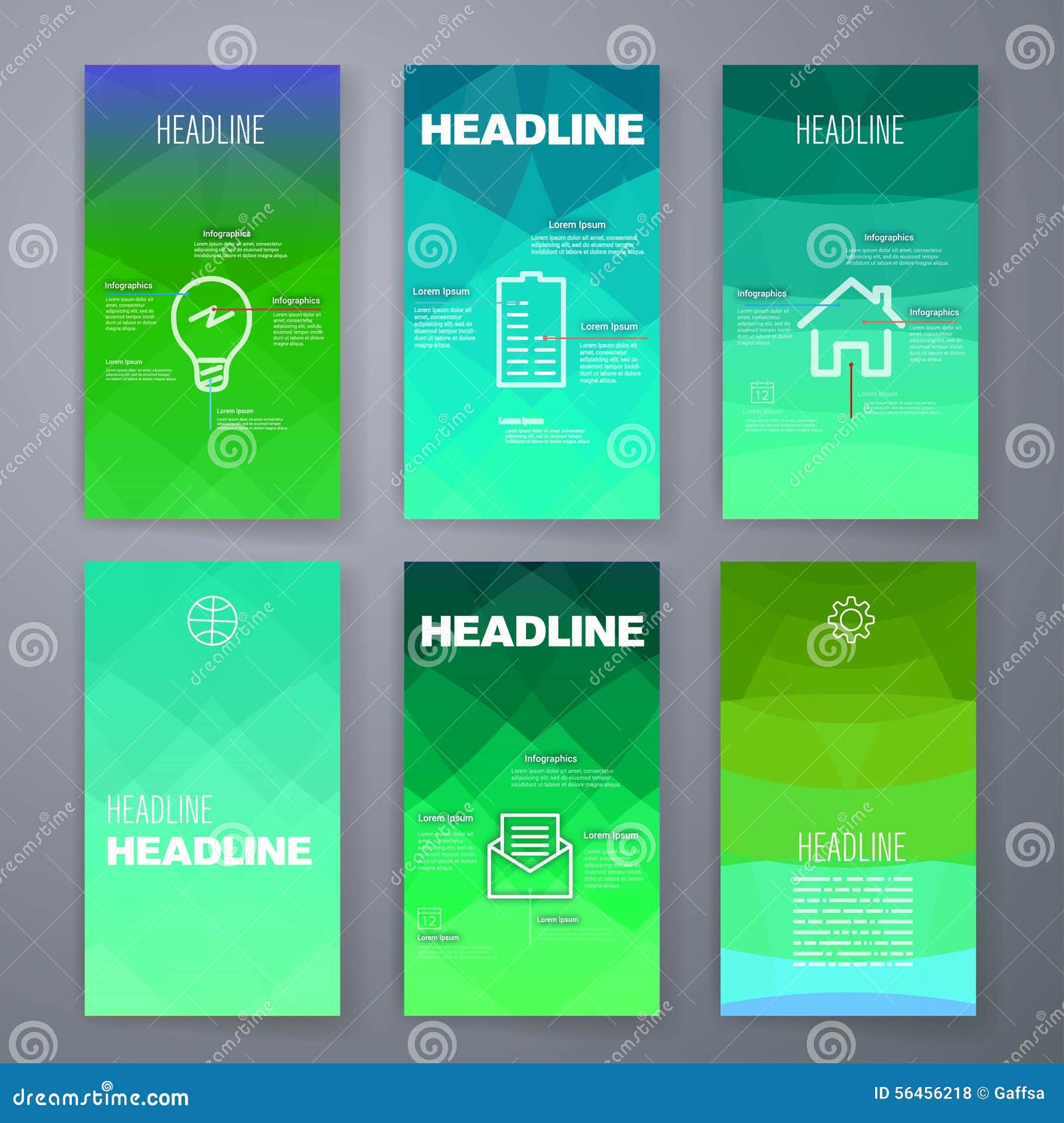 Templates. Design Set of Web, Mail, Brochures Stock Vector ...