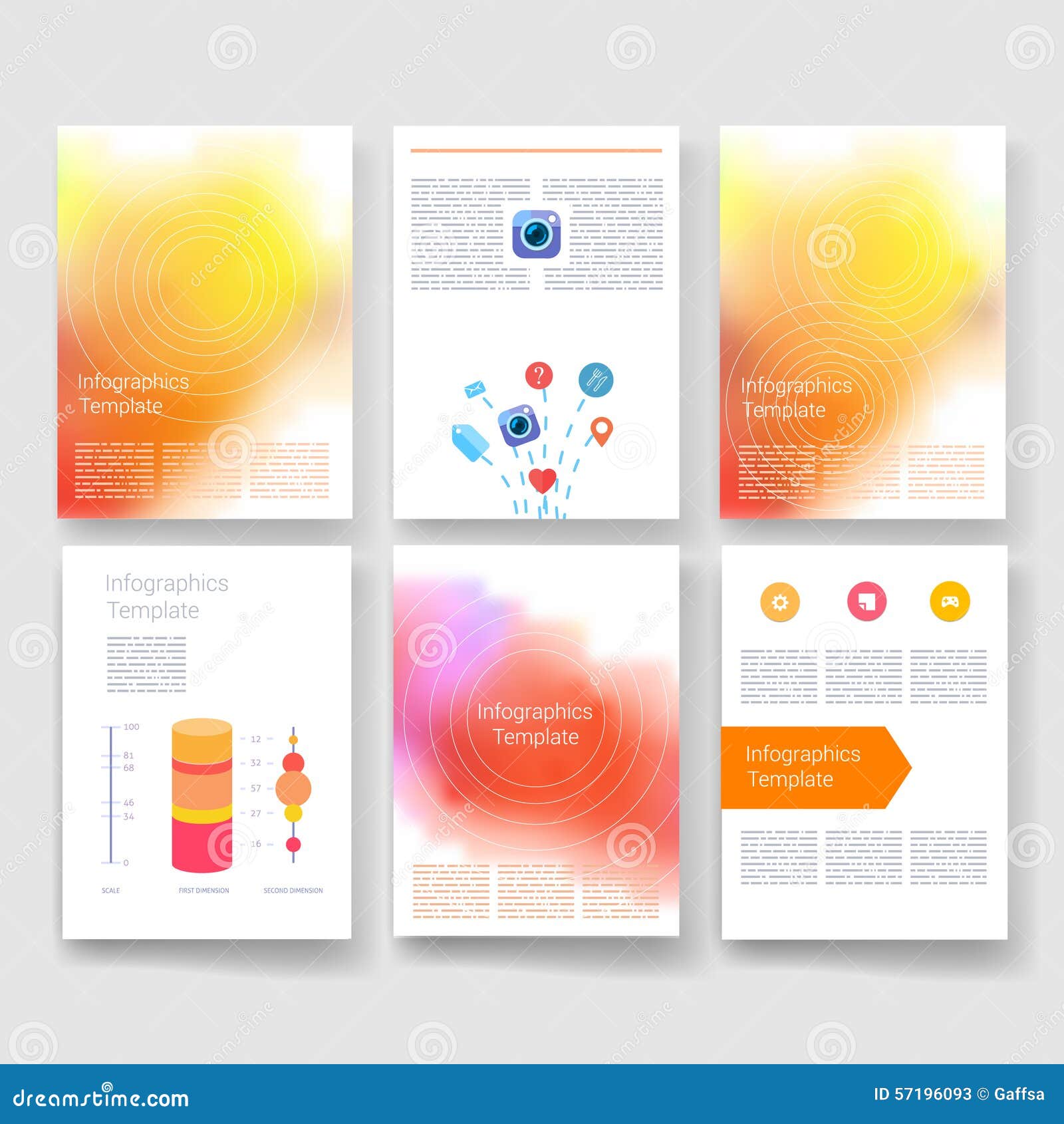 Templates. Design Set of Web, Mail, Brochures Stock Vector ...