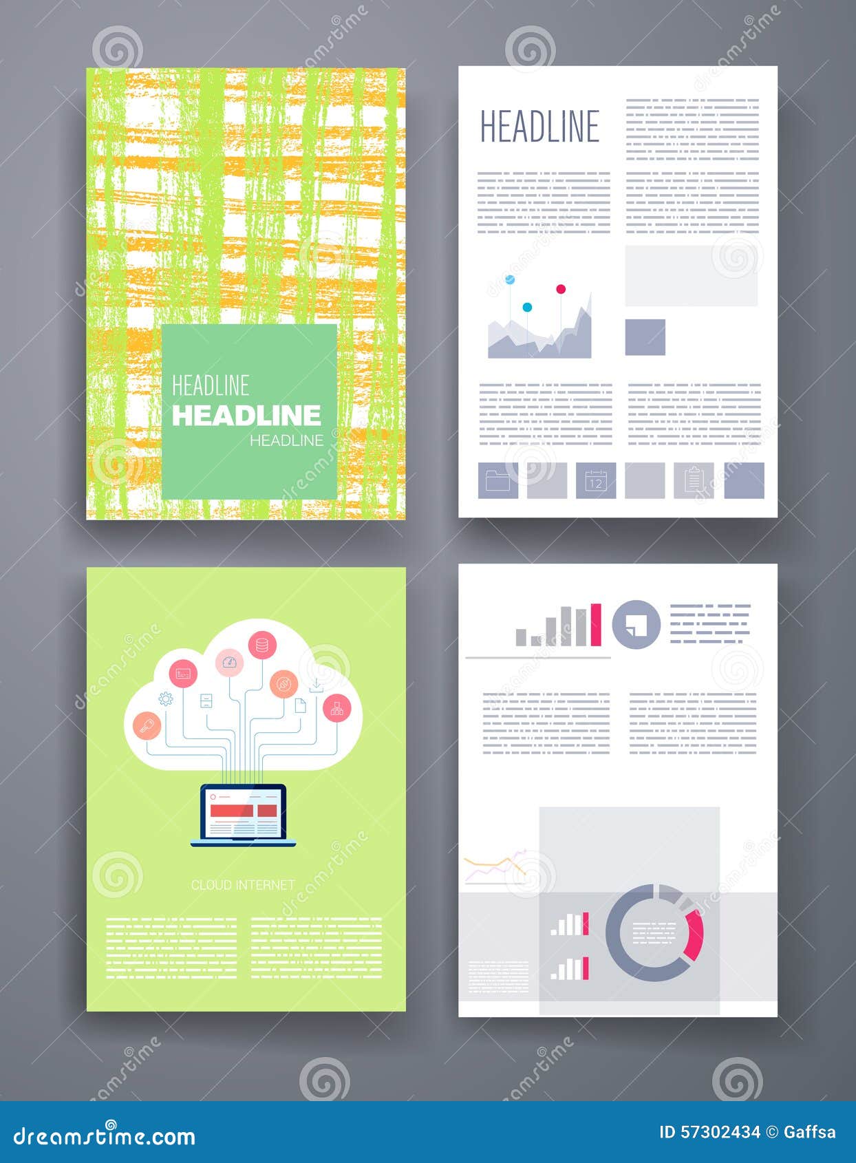 Templates. Design Set of Web, Mail, Brochures Stock Illustration ...