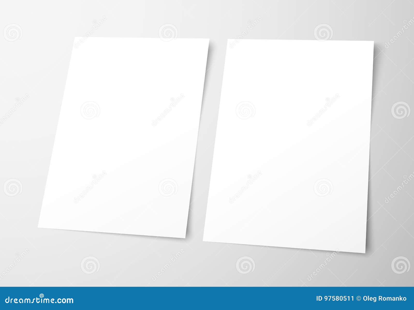Templates of Empty Flyers on a Gray Background. Stock Vector ...