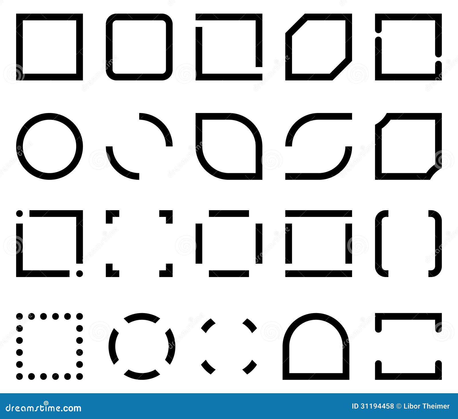 Templates for icon frame stock vector. Illustration of frame - 31194458