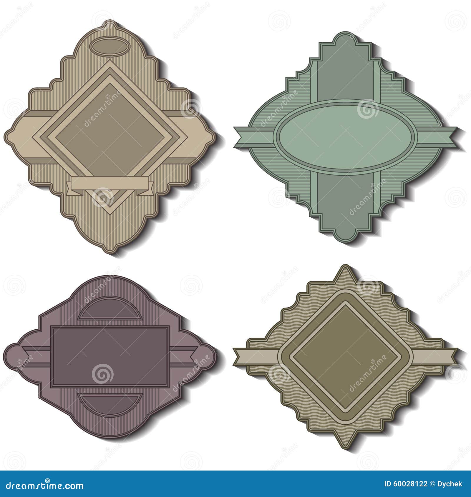 Templates for Labels on a White Background. Stock Vector - Illustration ...