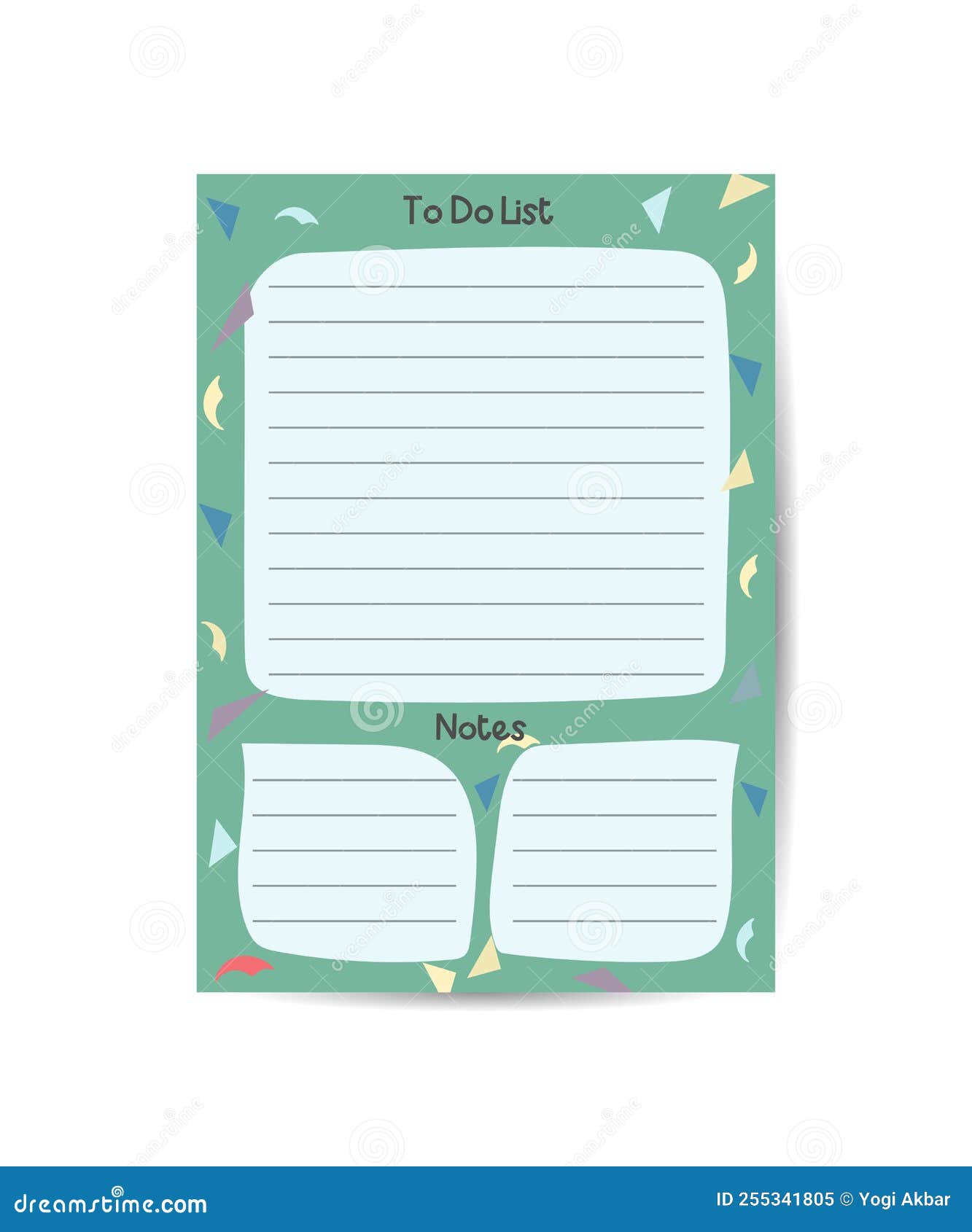 Templates for Notes To Do List with Celebration Element Illustration ...