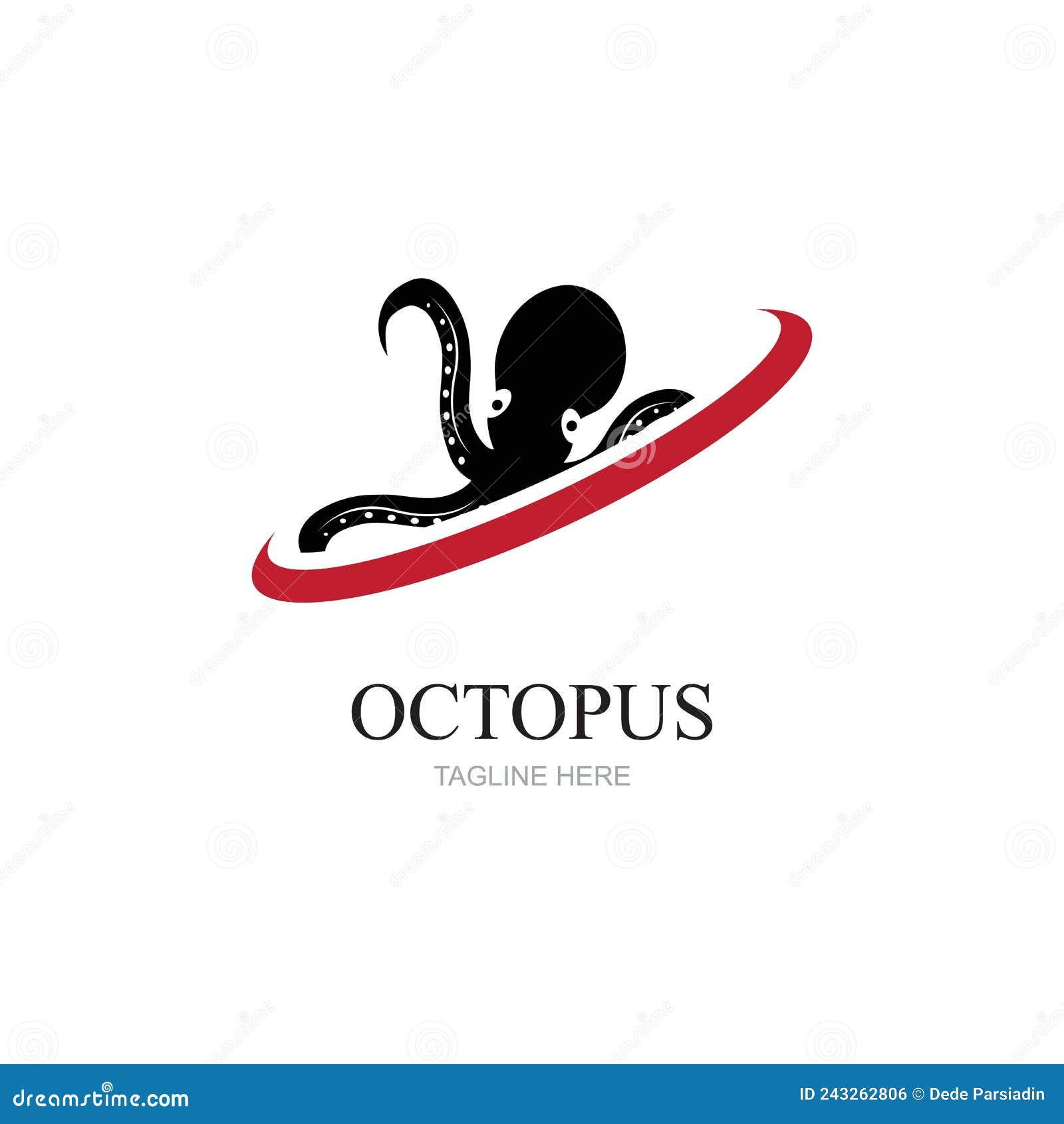 Templates for Octopus Logos, Labels and Emblems Vector Illustration ...