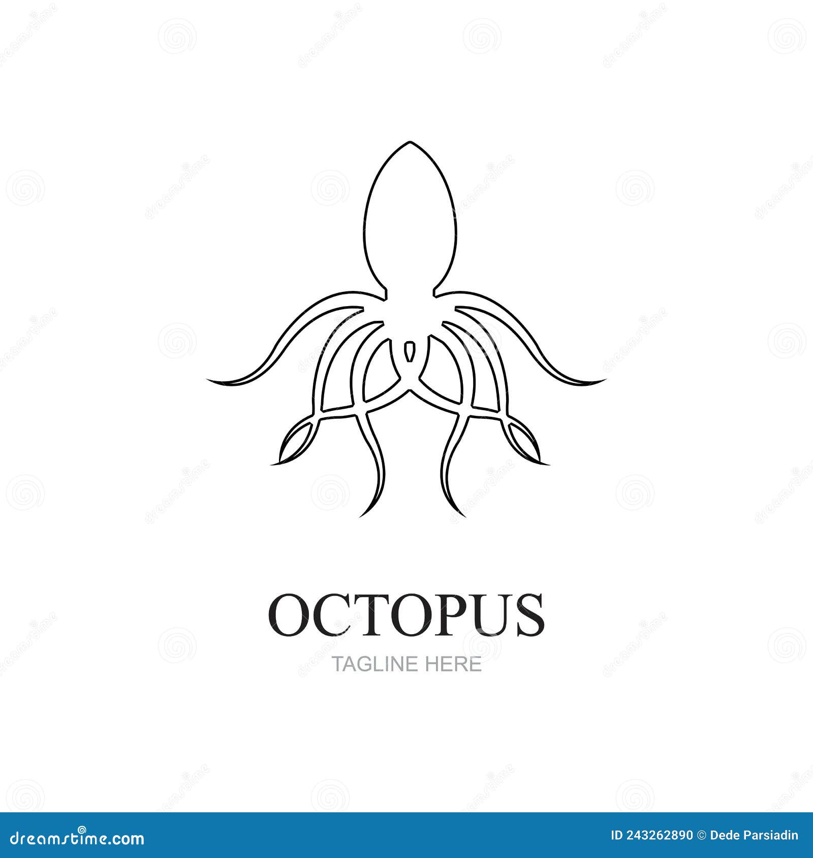 Templates for Octopus Logos, Labels and Emblems Vector Illustration ...