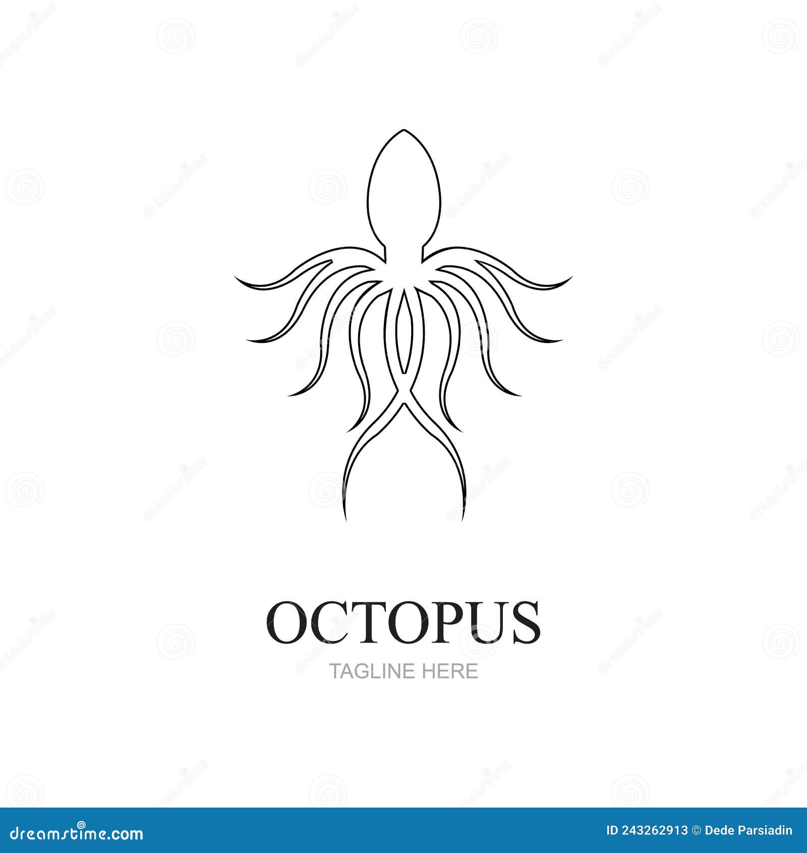 Templates for Octopus Logos, Labels and Emblems Vector Illustration ...