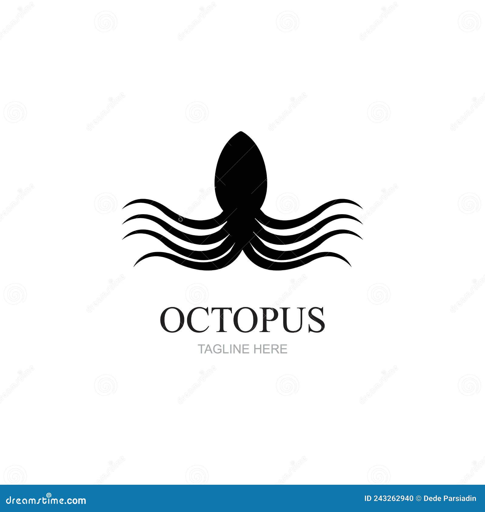 Templates for Octopus Logos, Labels and Emblems Vector Illustration ...