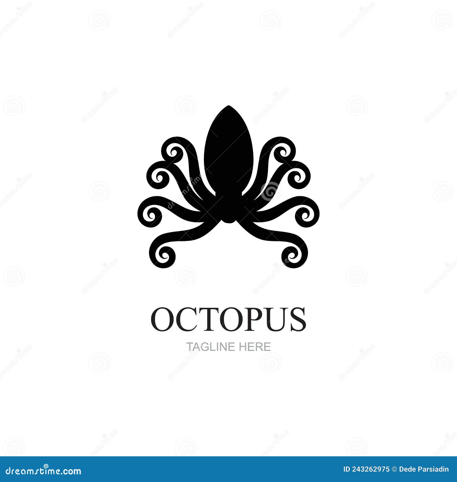 Templates for Octopus Logos, Labels and Emblems Vector Illustration ...