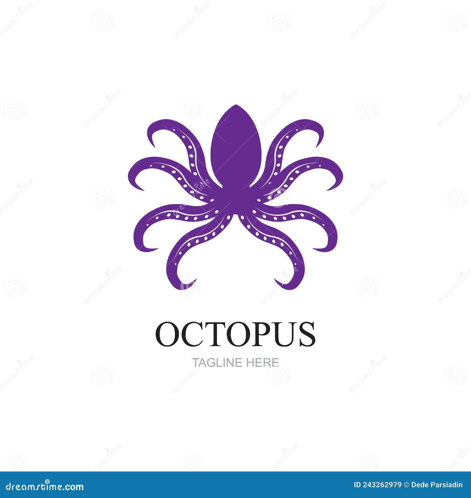 Templates for Octopus Logos, Labels and Emblems Vector Illustration ...