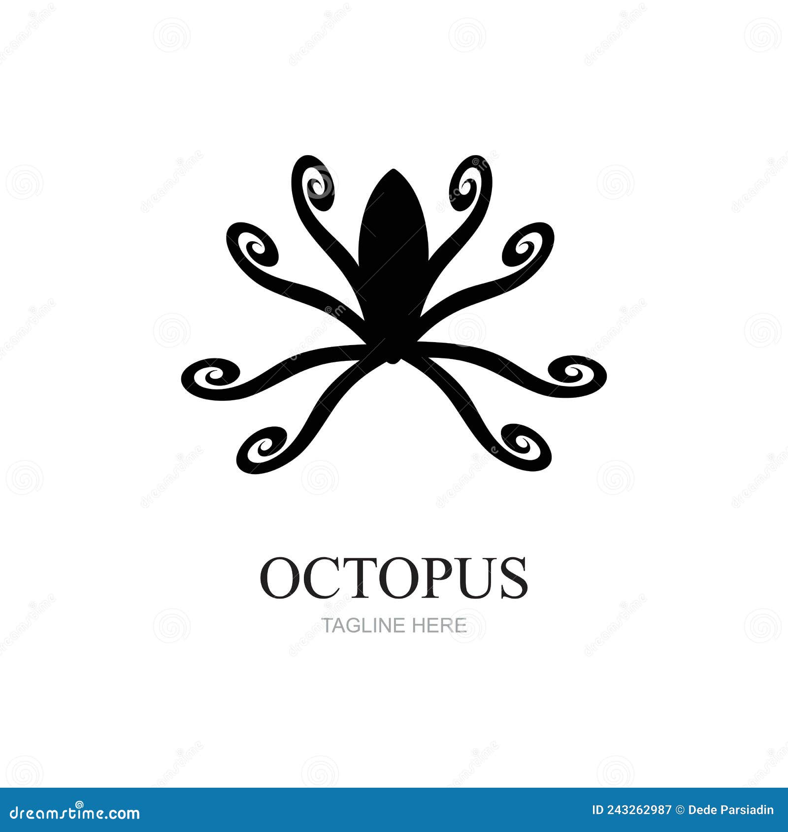 Templates for Octopus Logos, Labels and Emblems Vector Illustration ...