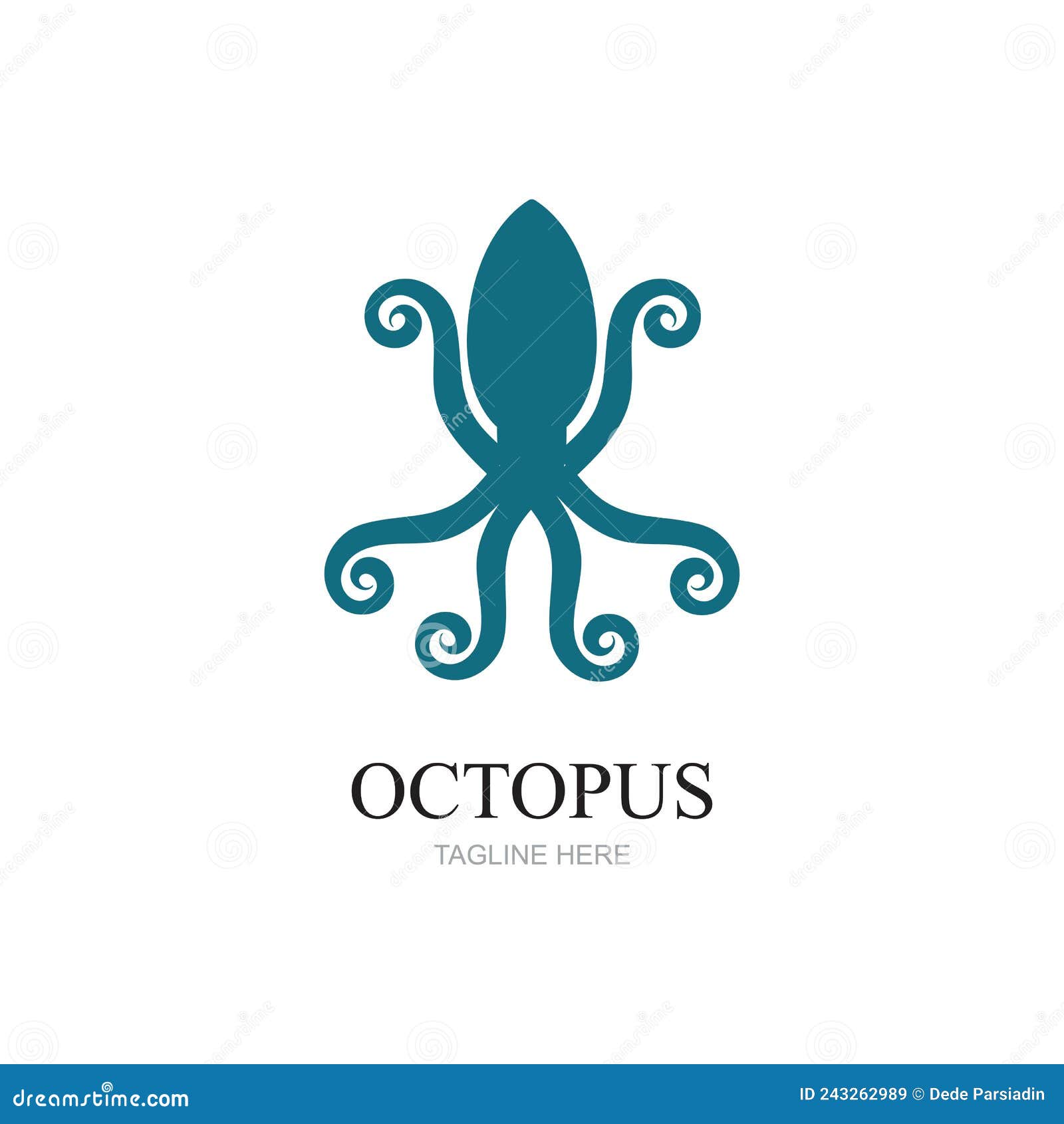 Templates for Octopus Logos, Labels and Emblems Vector Illustration ...