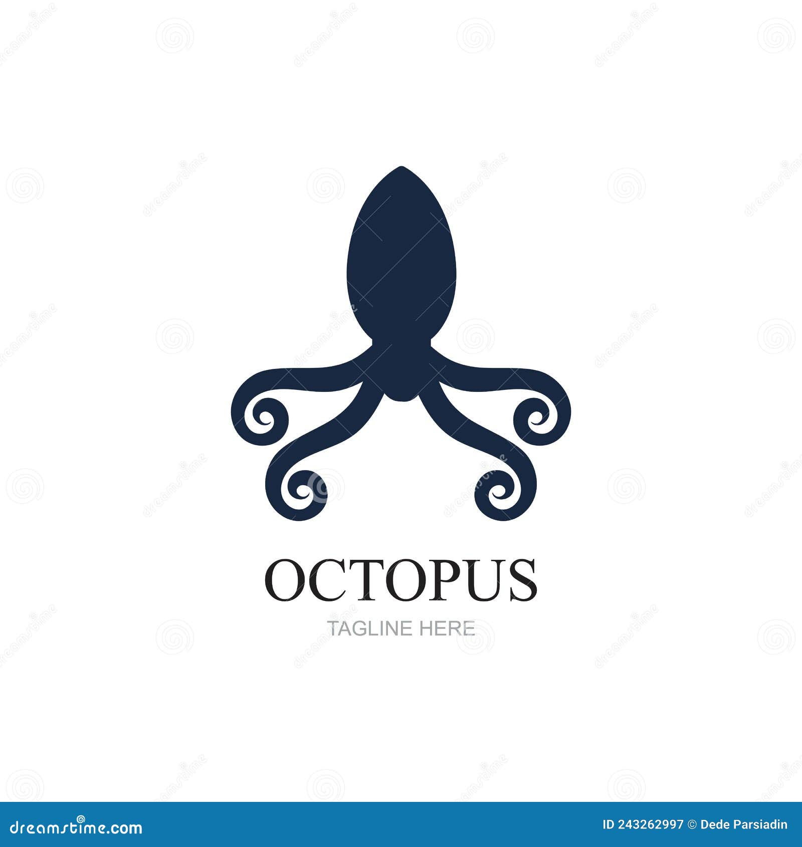 Templates for Octopus Logos, Labels and Emblems Vector Illustration ...