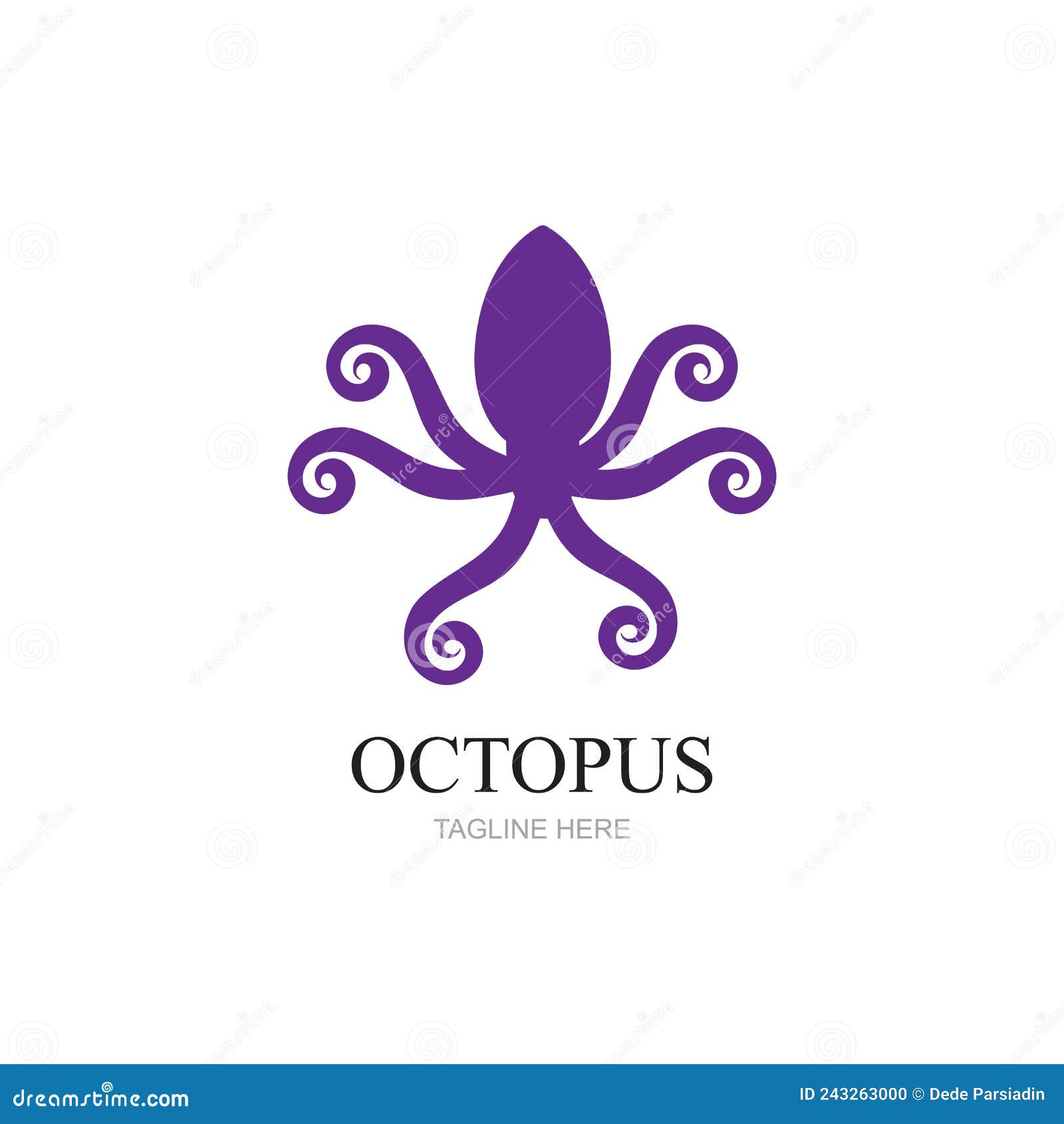 Templates for Octopus Logos, Labels and Emblems Vector Illustration ...