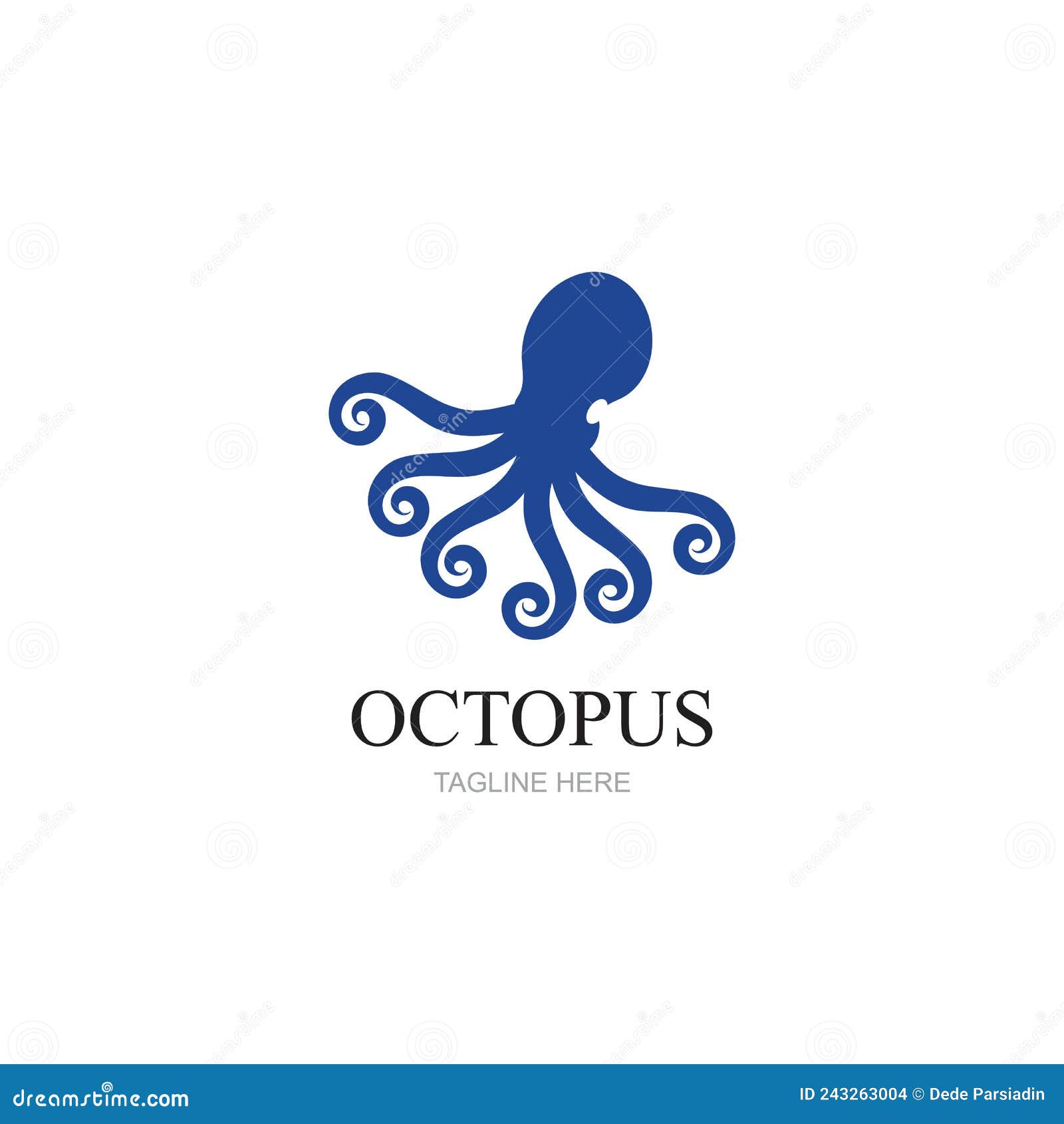 Templates for Octopus Logos, Labels and Emblems Vector Illustration ...