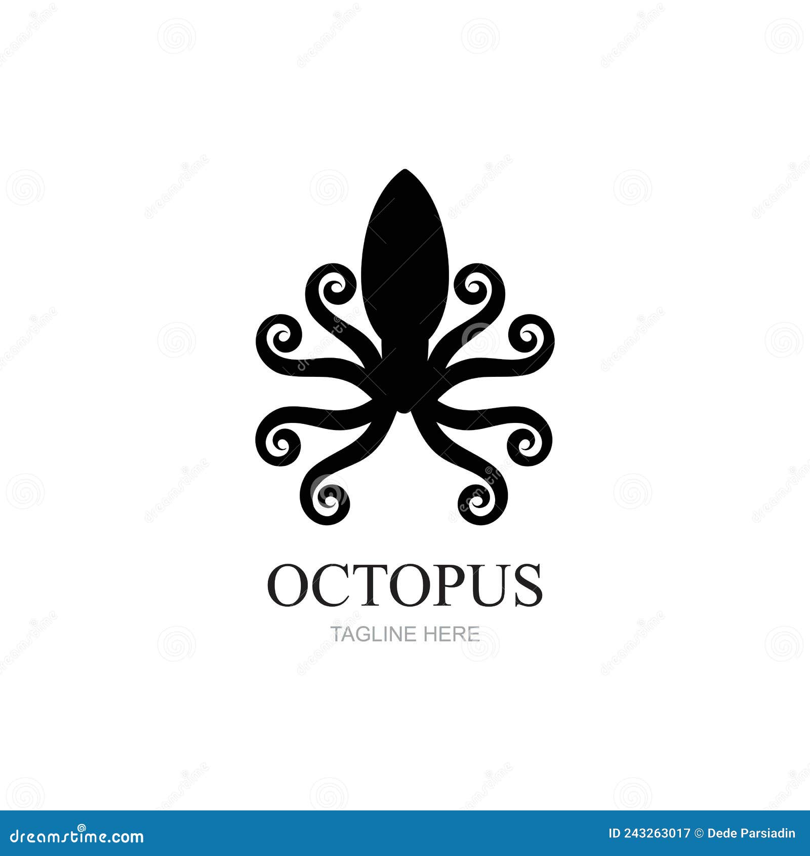 Templates for Octopus Logos, Labels and Emblems Vector Illustration ...