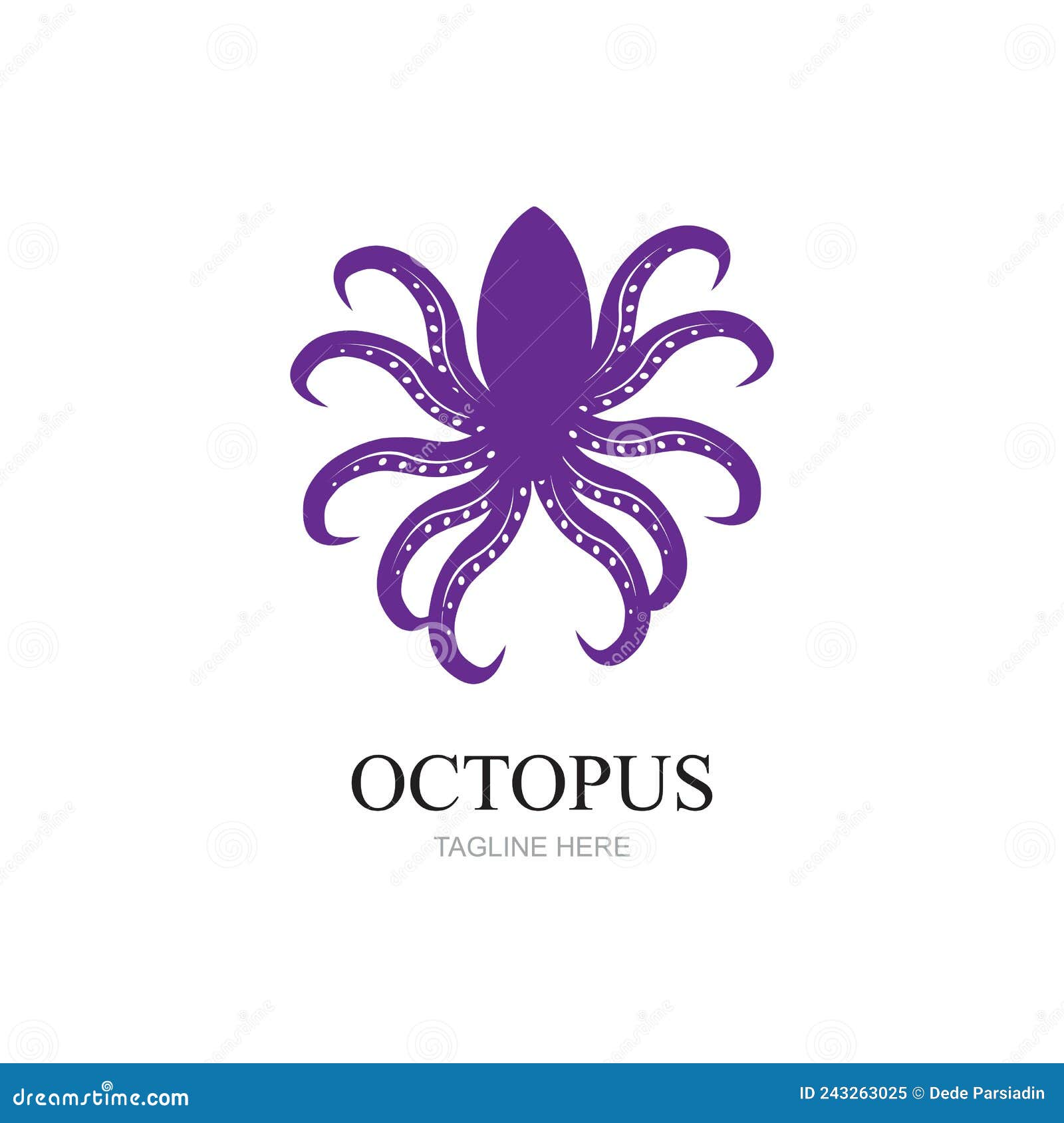 Templates for Octopus Logos, Labels and Emblems Vector Illustration ...