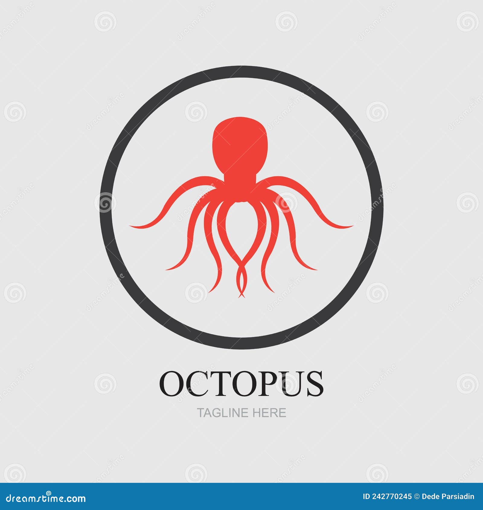 Templates for Octopus Logos, Labels and Emblems Vector Illustration ...