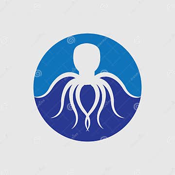 Templates for Octopus Logos, Labels and Emblems Vector Illustration ...