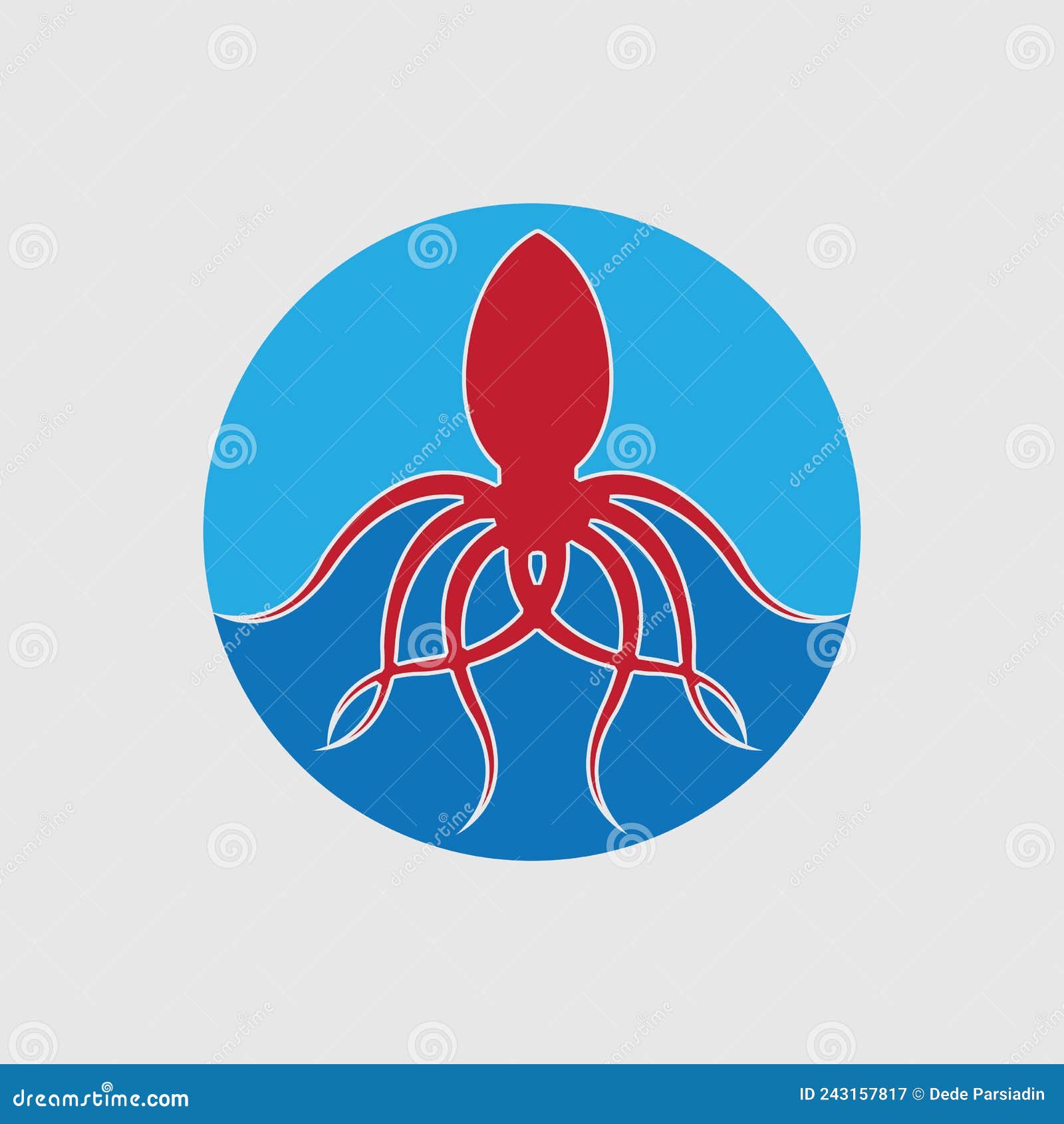 Templates for Octopus Logos, Labels and Emblems Vector Illustration ...