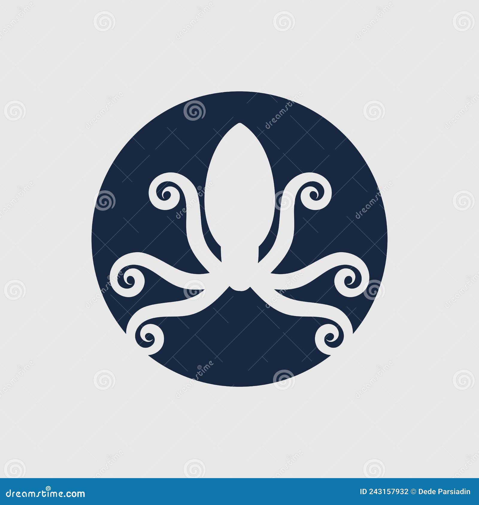 Templates for Octopus Logos, Labels and Emblems Vector Illustration ...
