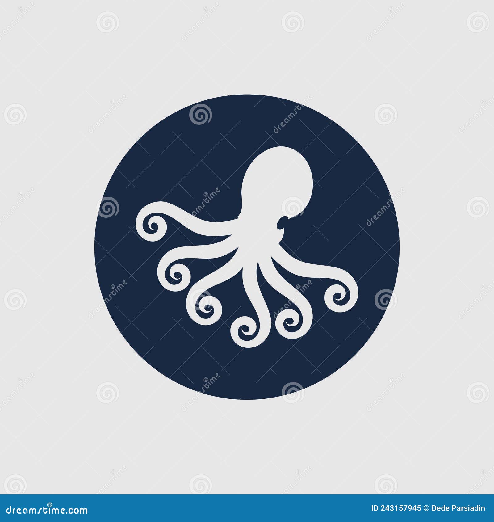 Templates for Octopus Logos, Labels and Emblems Vector Illustration ...