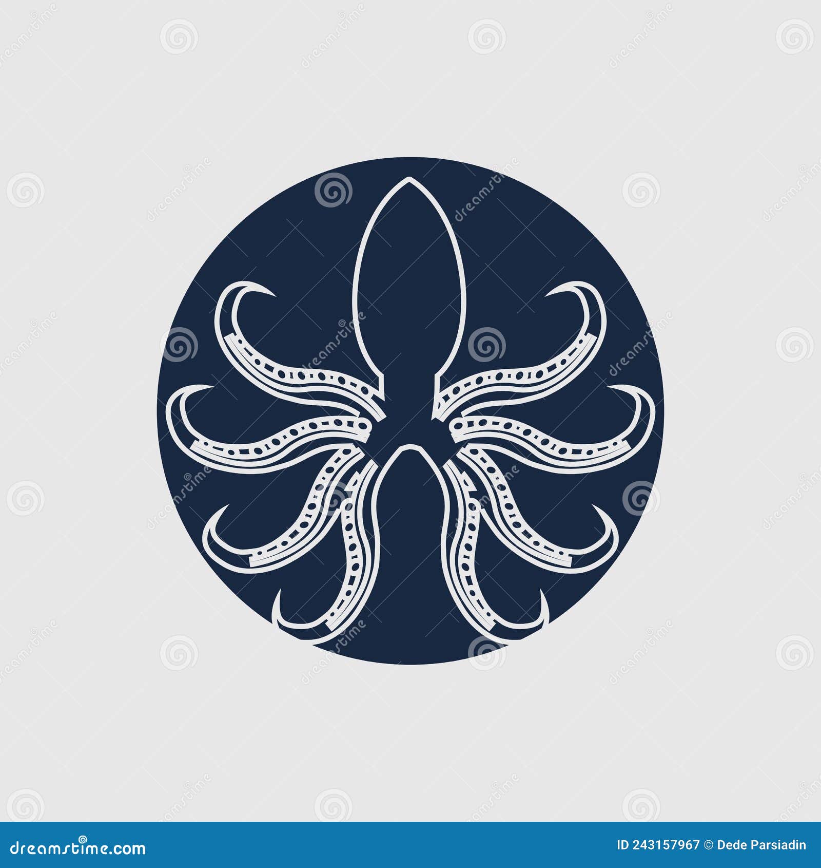 Templates for Octopus Logos, Labels and Emblems Vector Illustration ...