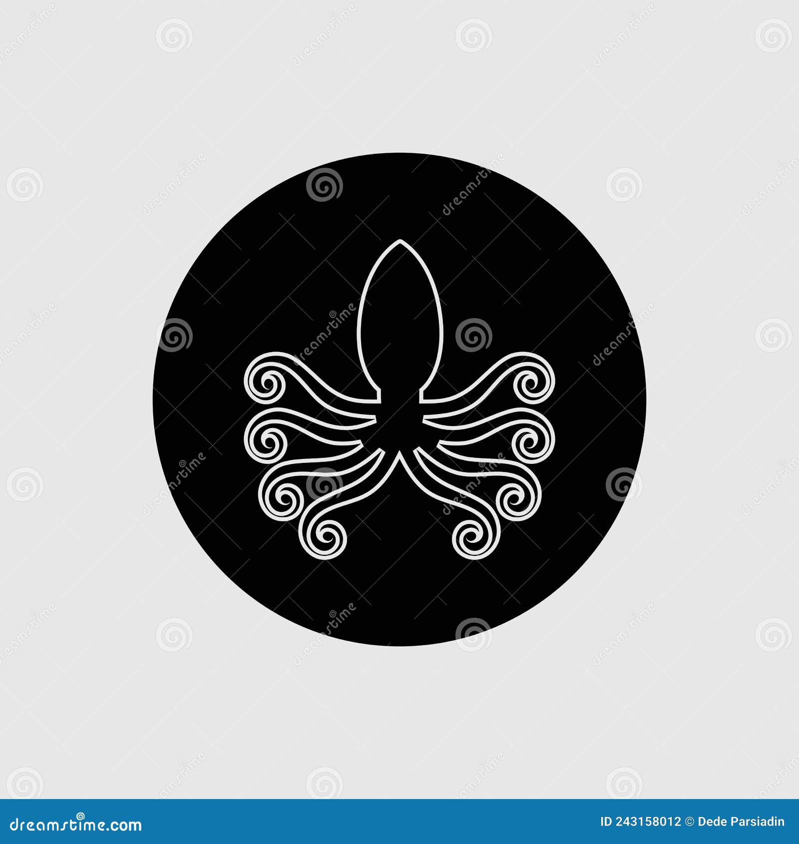 Templates for Octopus Logos, Labels and Emblems Vector Illustration ...