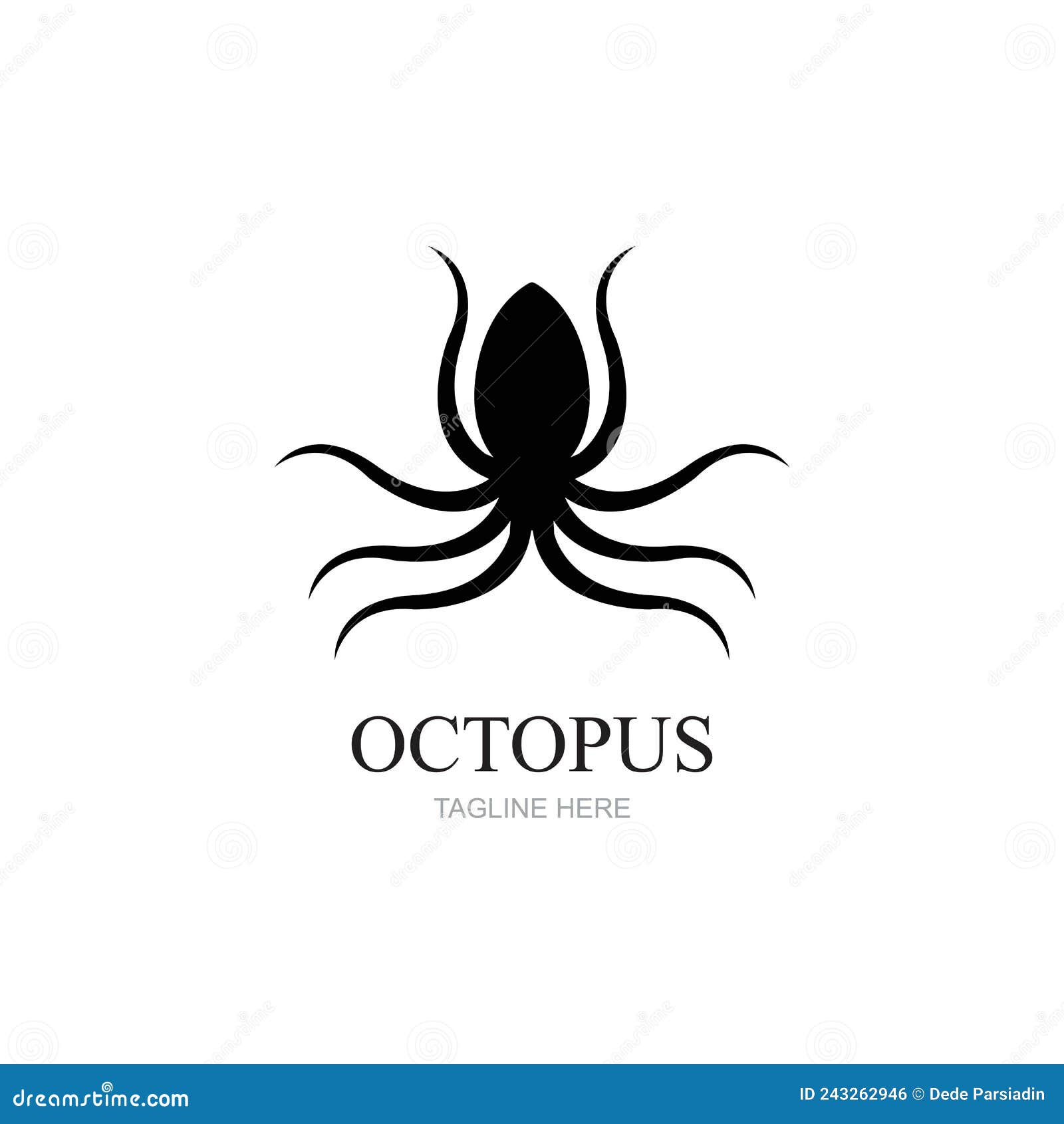 Templates for Octopus Logos, Labels and Emblems Vector Illustration ...
