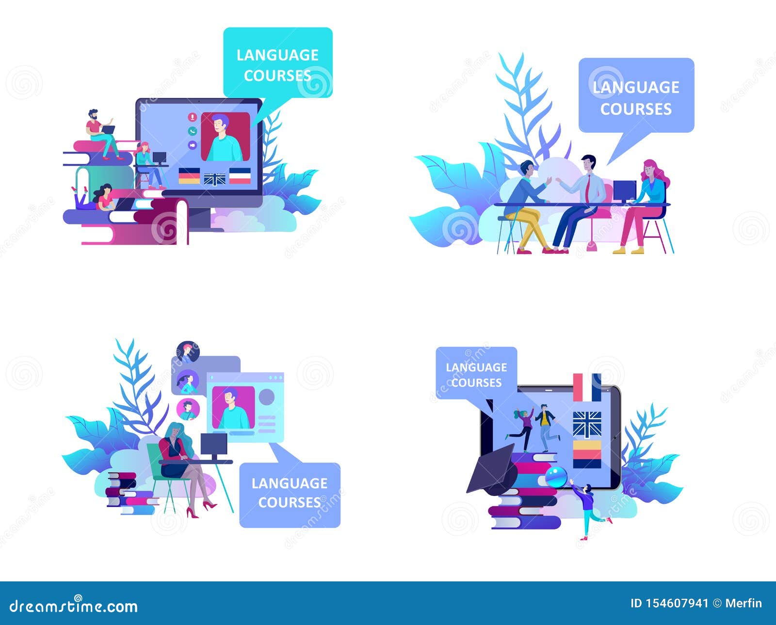 Templates for Online Language Courses, Distance Education, Training ...