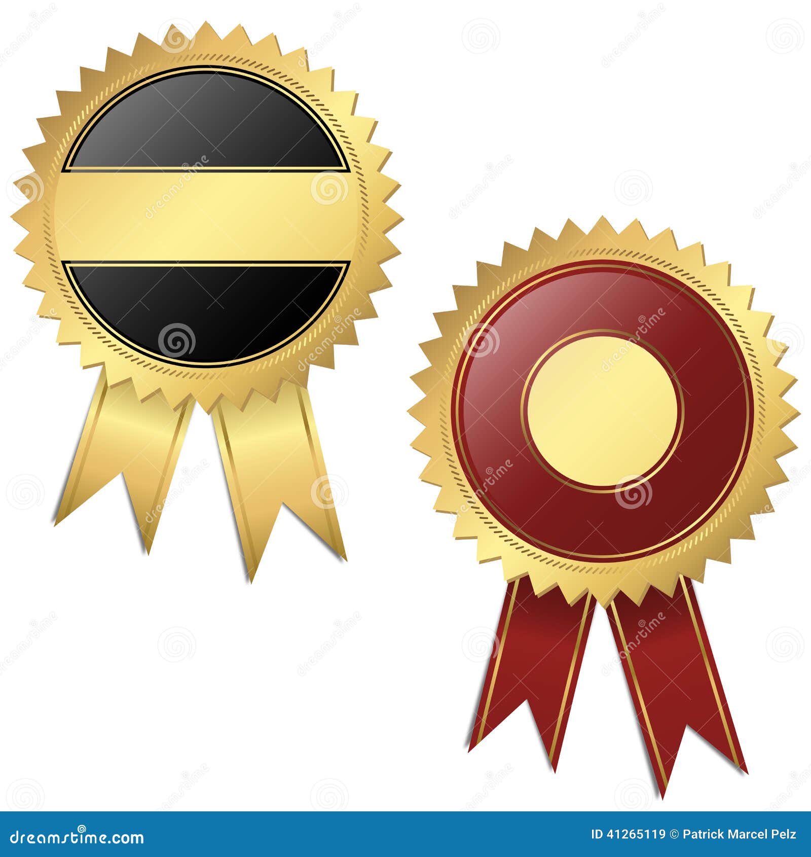 2 Templates - Quality Seal Black and Red Stock Vector - Illustration of ...