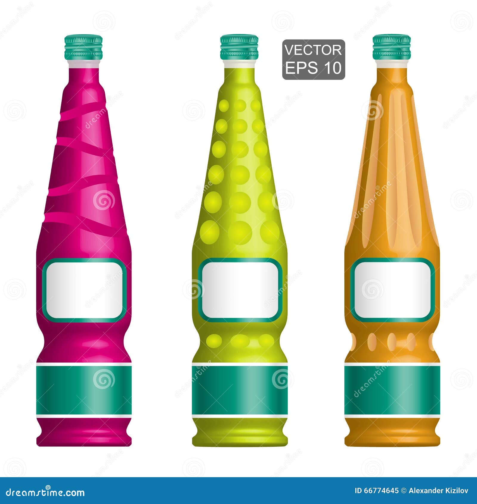 Templates of Stylish Bottles Stock Vector - Illustration of color ...