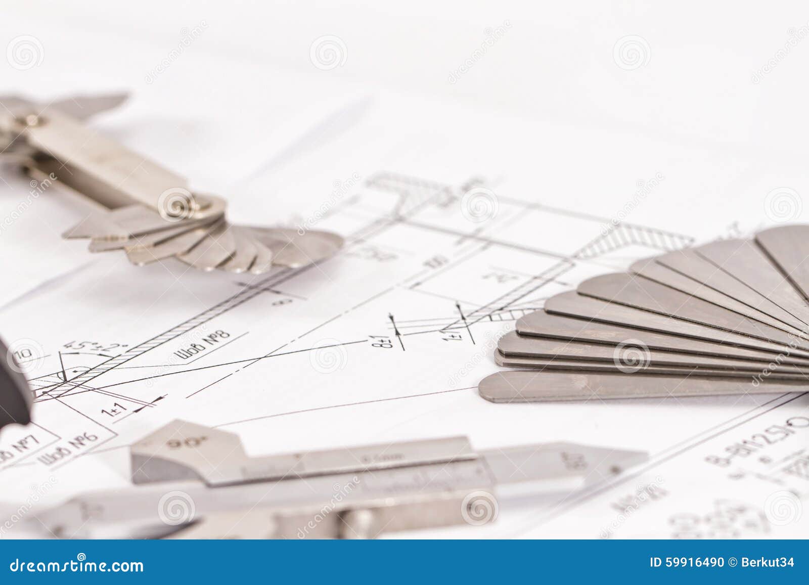 Templates For Visual Measurement Control Are On The Drawing Pipe ...