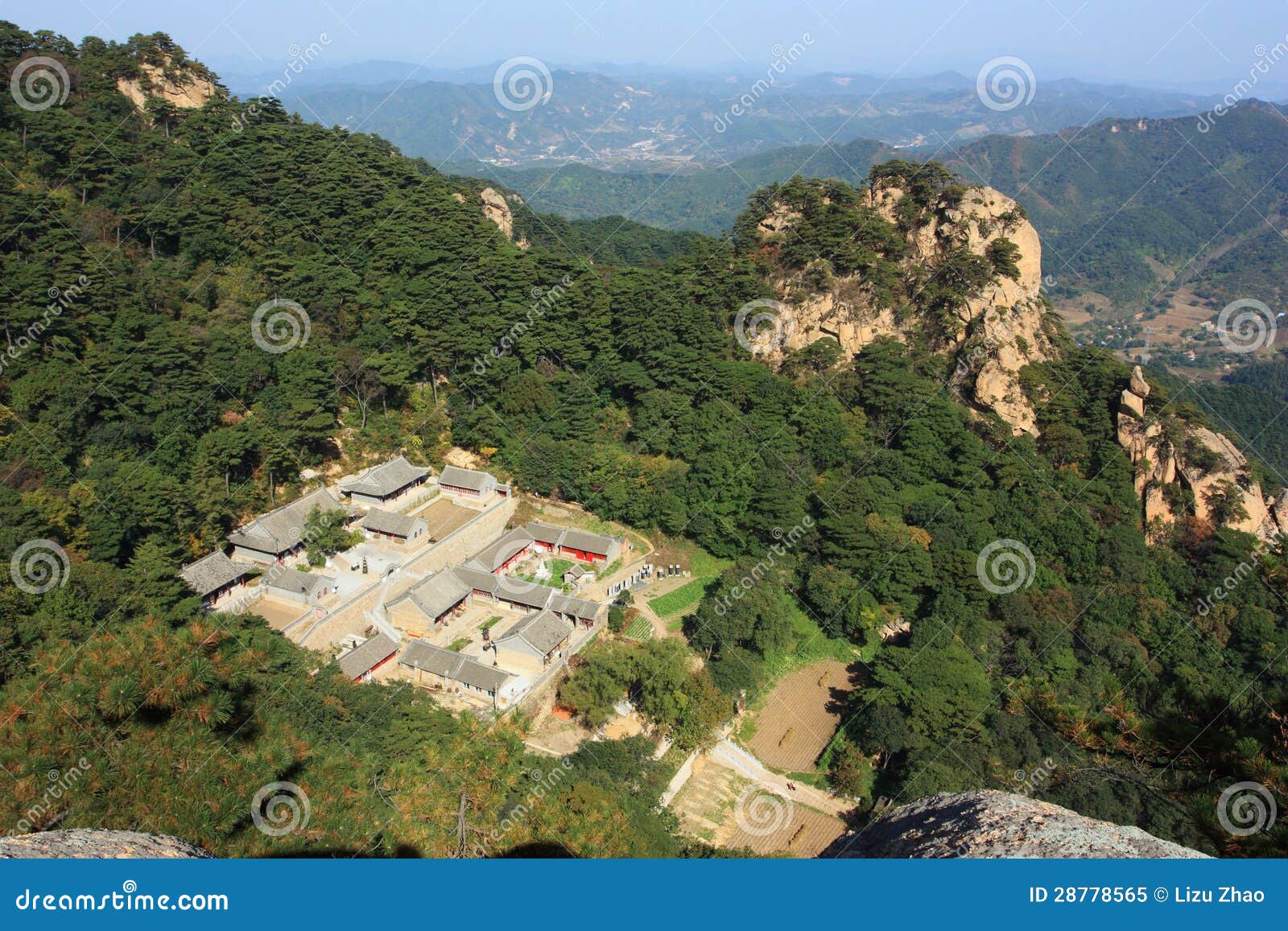 Temple stock image. Image of mountain, color, stone, anshan - 28778565