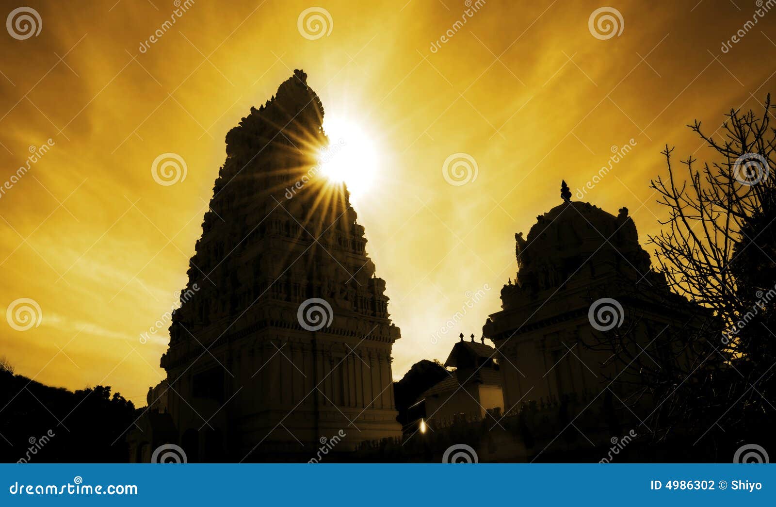 Temple stock photo. Image of hindu, rays, shadow, golden - 4986302
