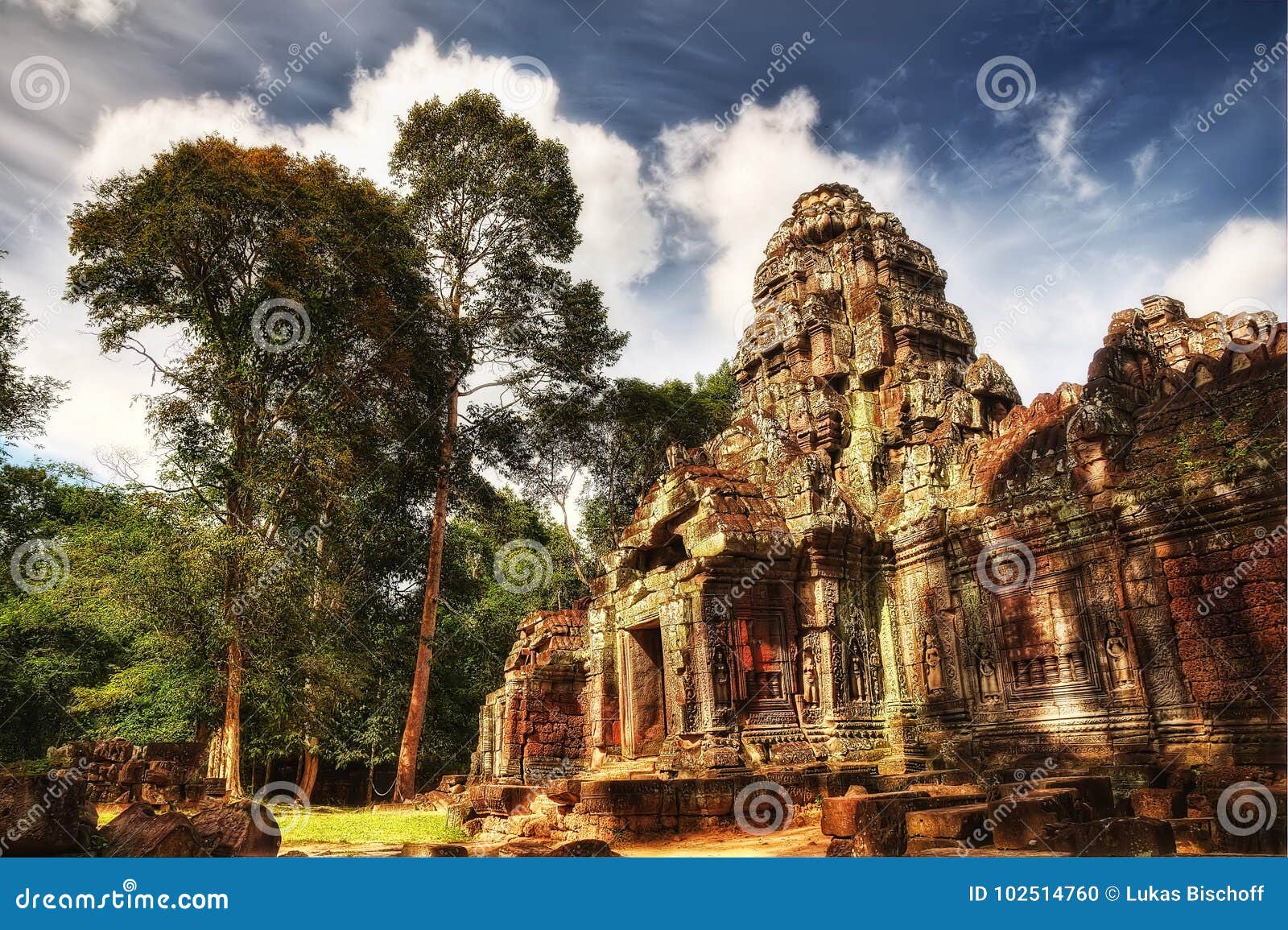 Temple in Ankor Wat stock photo. Image of ruin, history - 102514760