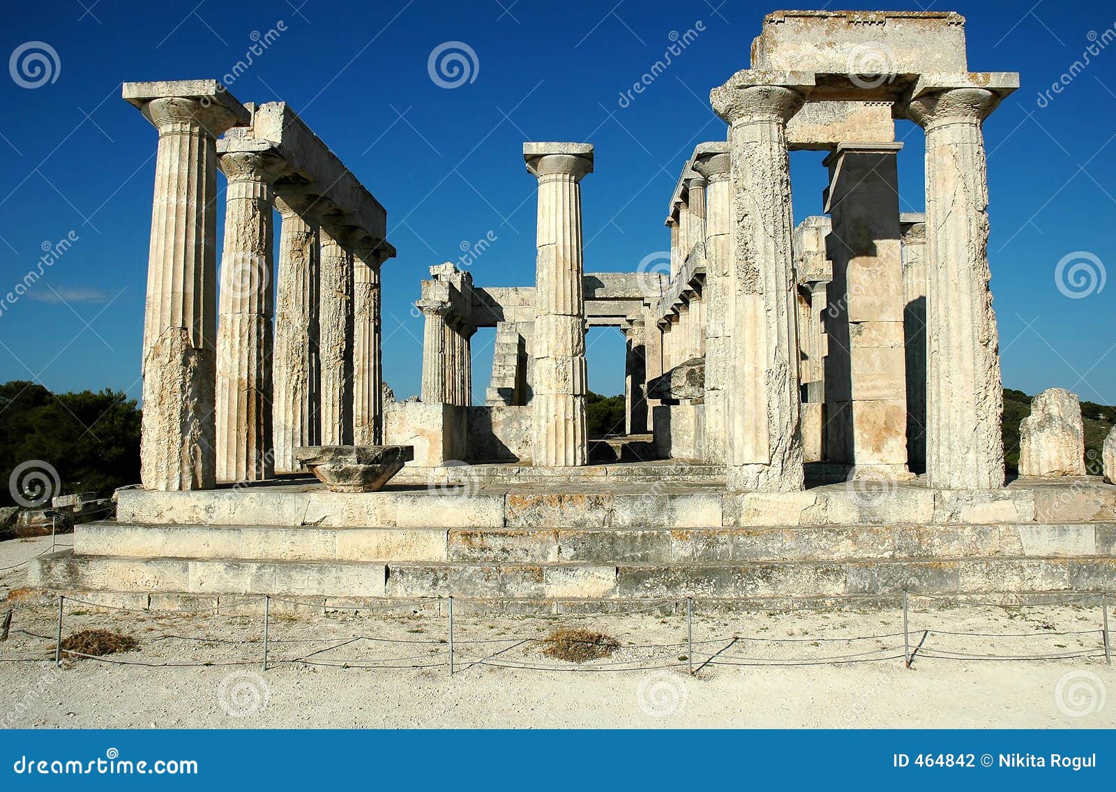 Temple of Aphaea (Britomartis) Stock Photo - Image of column, goddess ...