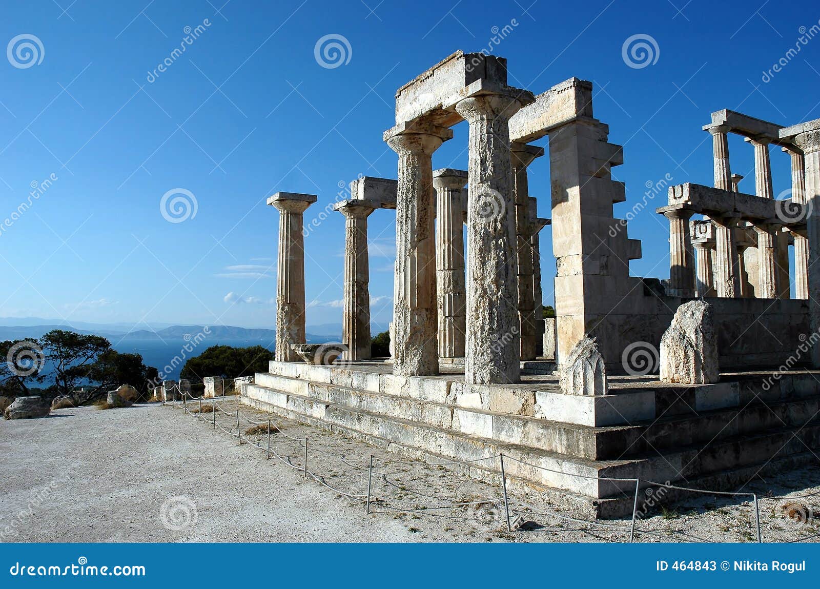 Temple of Aphaea (Britomartis) Stock Image - Image of island, antique ...