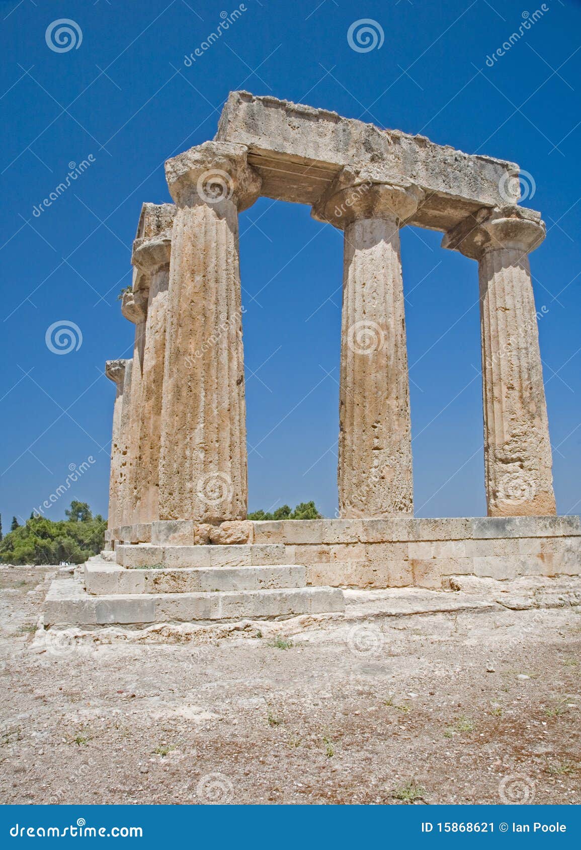 Temple of Apollo at Corinth Stock Image - Image of ancient, corinth ...