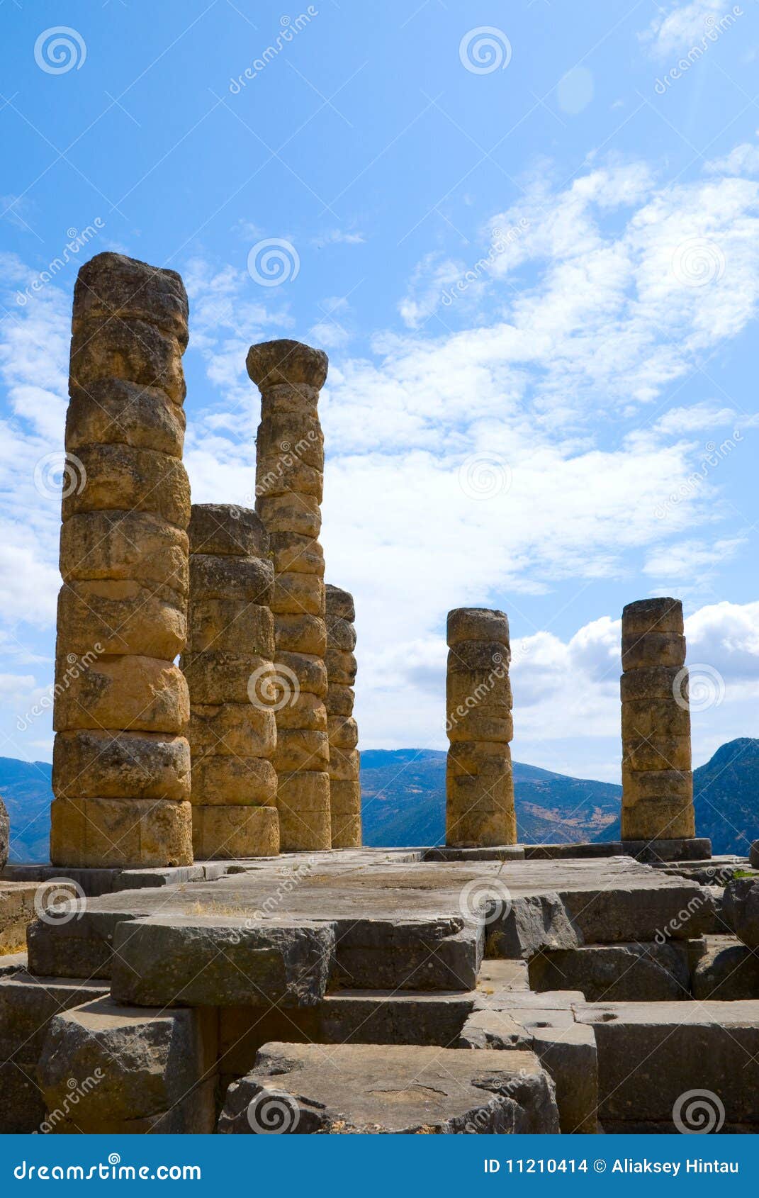 The Temple of Apollo in Delphi, Greece Stock Photo - Image of delphi ...