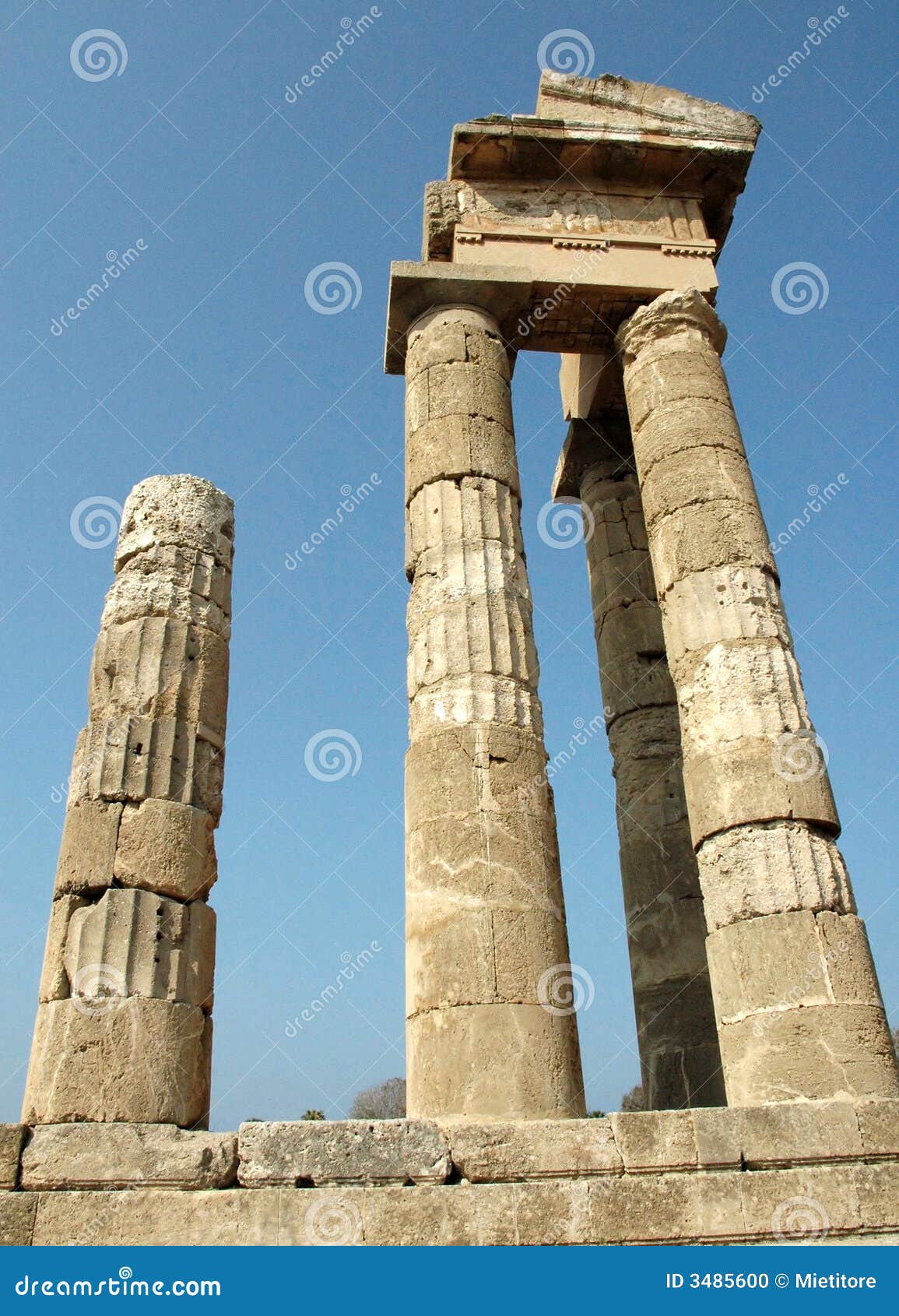 Temple of Apollo - Rhodes stock photo. Image of polytheism - 3485600