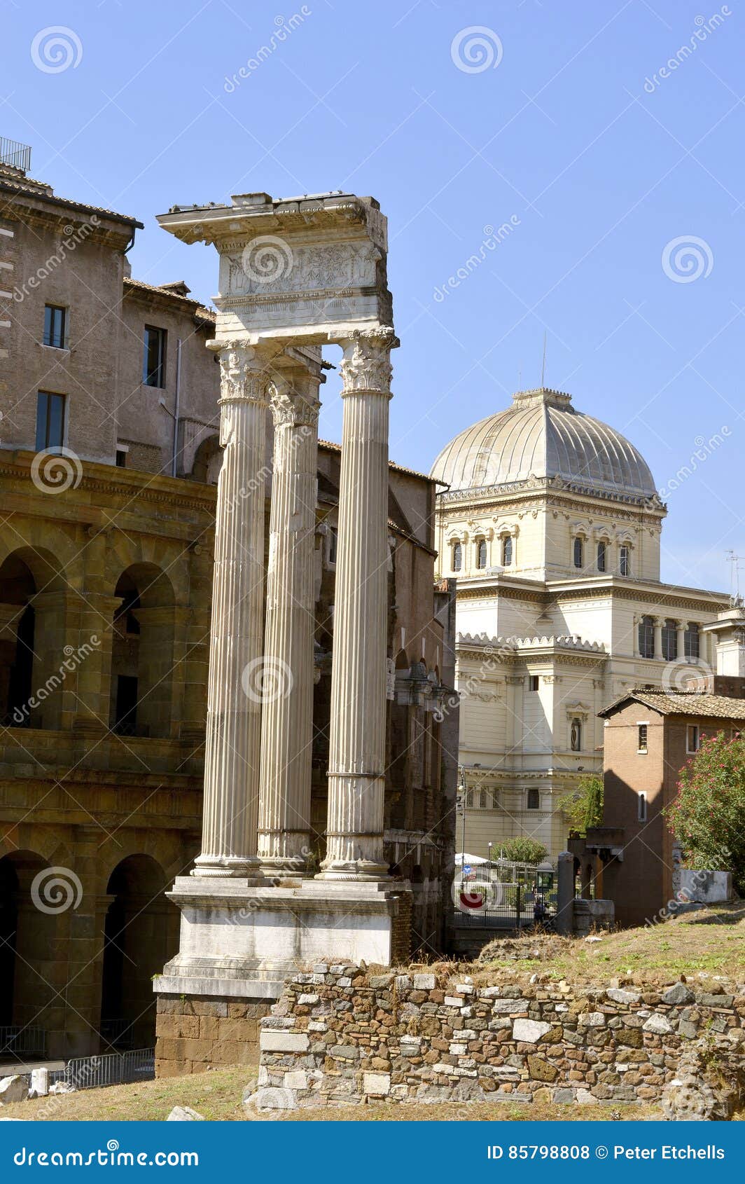 Temple of Apollo in Rome stock photo. Image of monument - 85798808