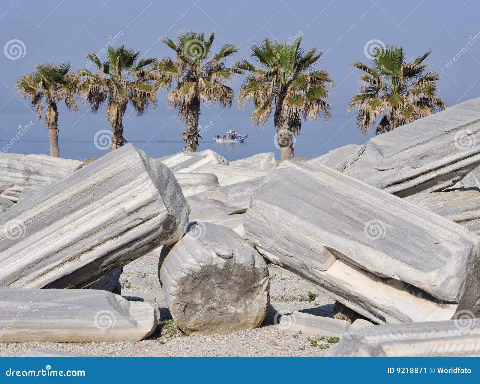 The Temple of Apollo at Side Stock Image - Image of cloudless, ancient ...
