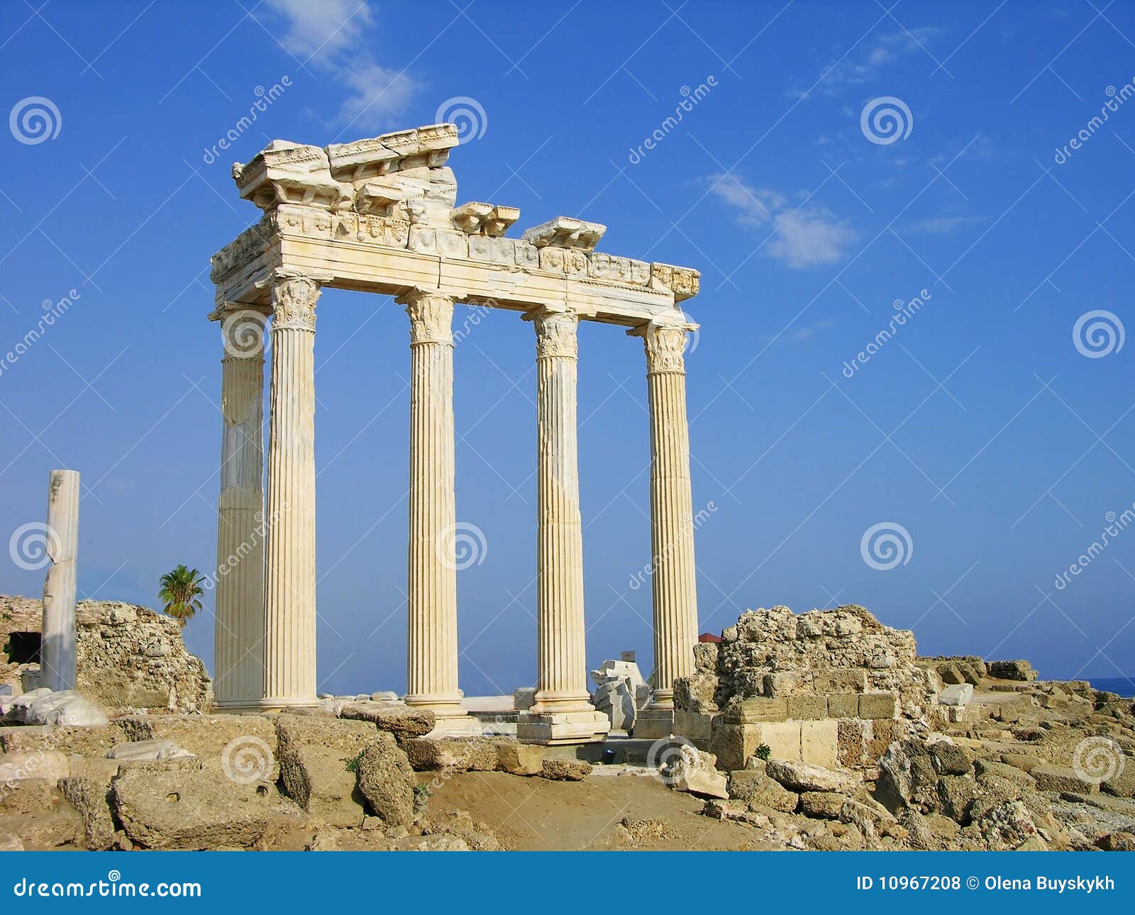 Temple of Apollo, Side, Turkey Stock Photo - Image of anatolia, apollo ...