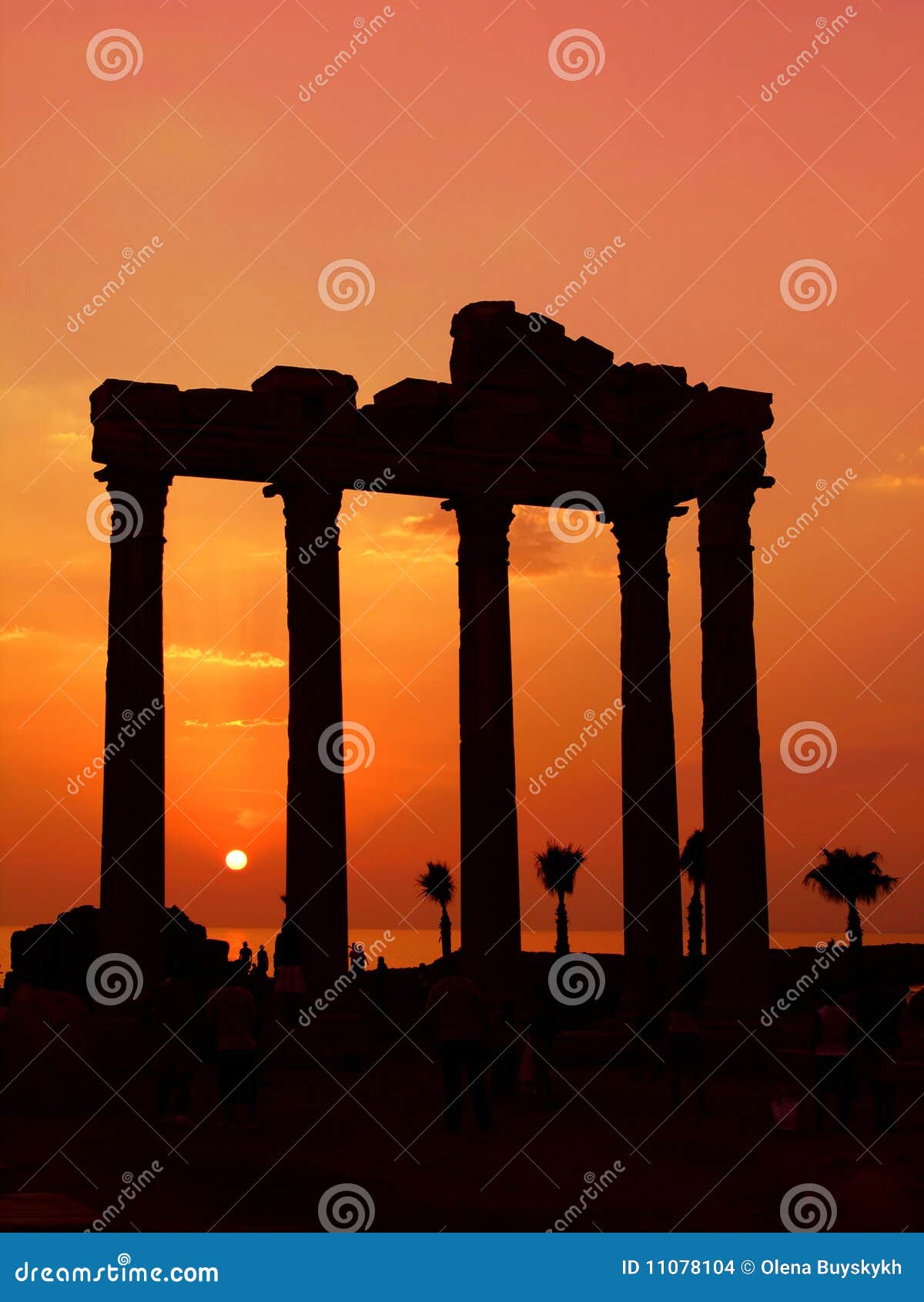 Temple Of Apollo And Altar Of Chiots In Delphi, Greece Royalty-Free ...