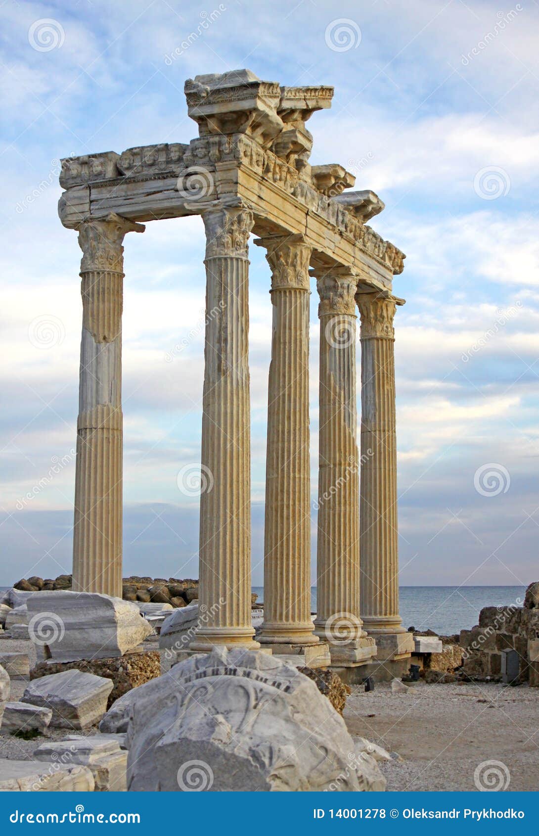 Temple of Apollo in Side, Turkey Stock Photo - Image of greek, gods ...